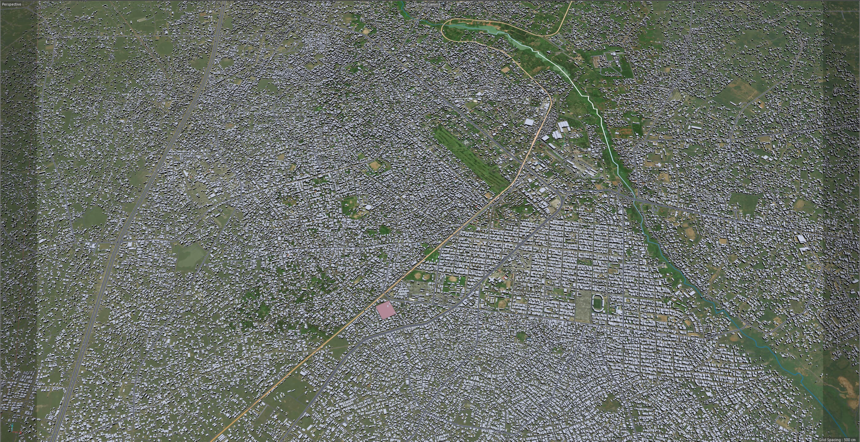 Aba City Nigiria 3D Model 20km by 3dstudio