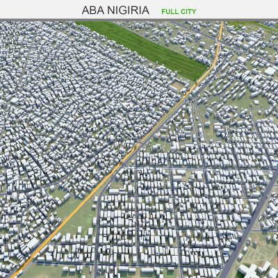 Aba City Nigiria 3D Model 20km by 3dstudio