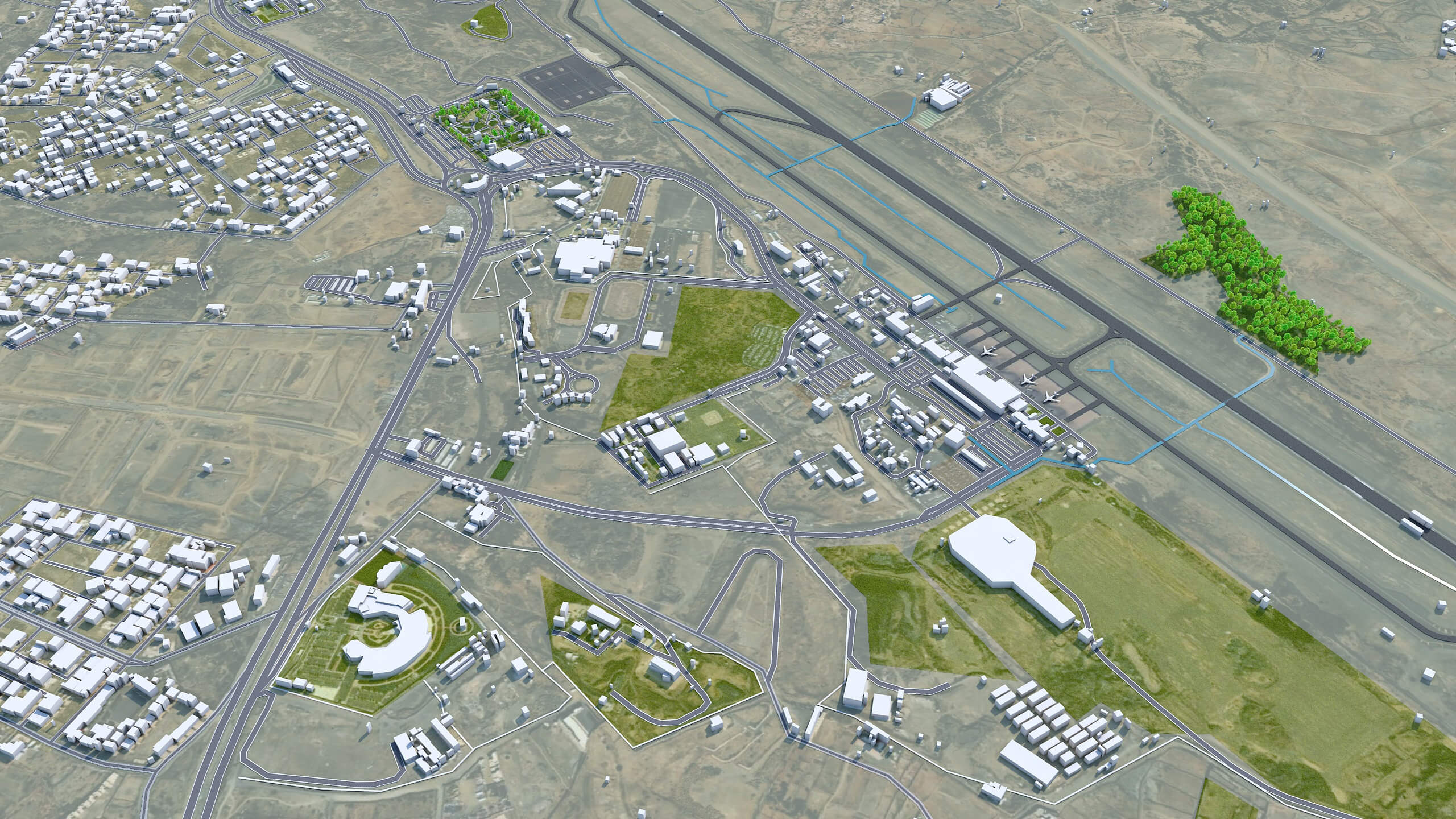 Abha City Saudi Arabia 50km - 3D Model by 3dstudio
