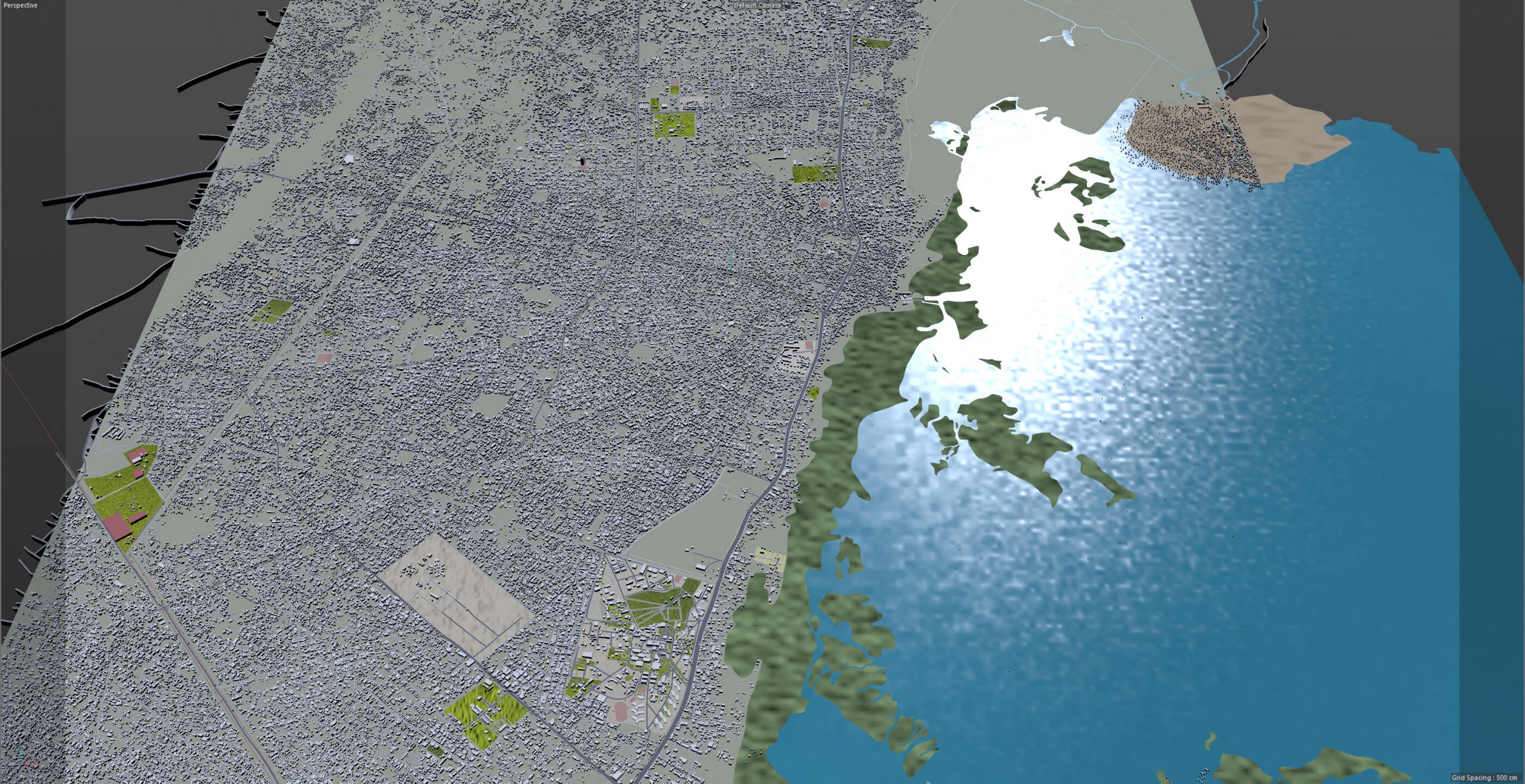 Abomey City Calavi Benin 3D Model 10km by 3dstudio