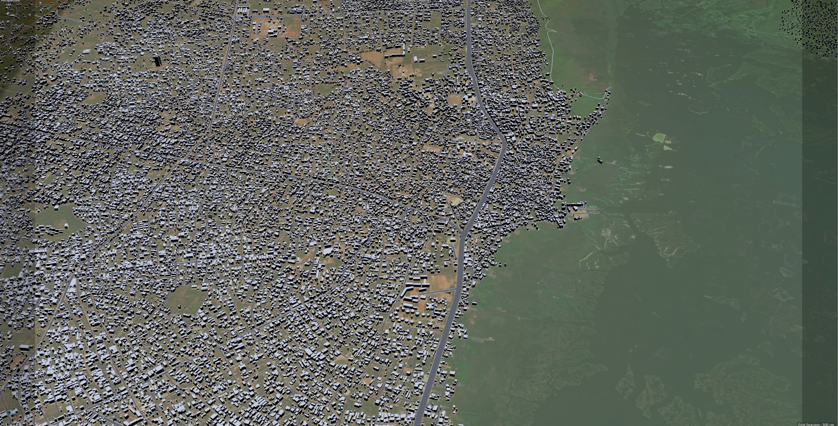 Abomey City Calavi Benin 3D Model 10km by 3dstudio