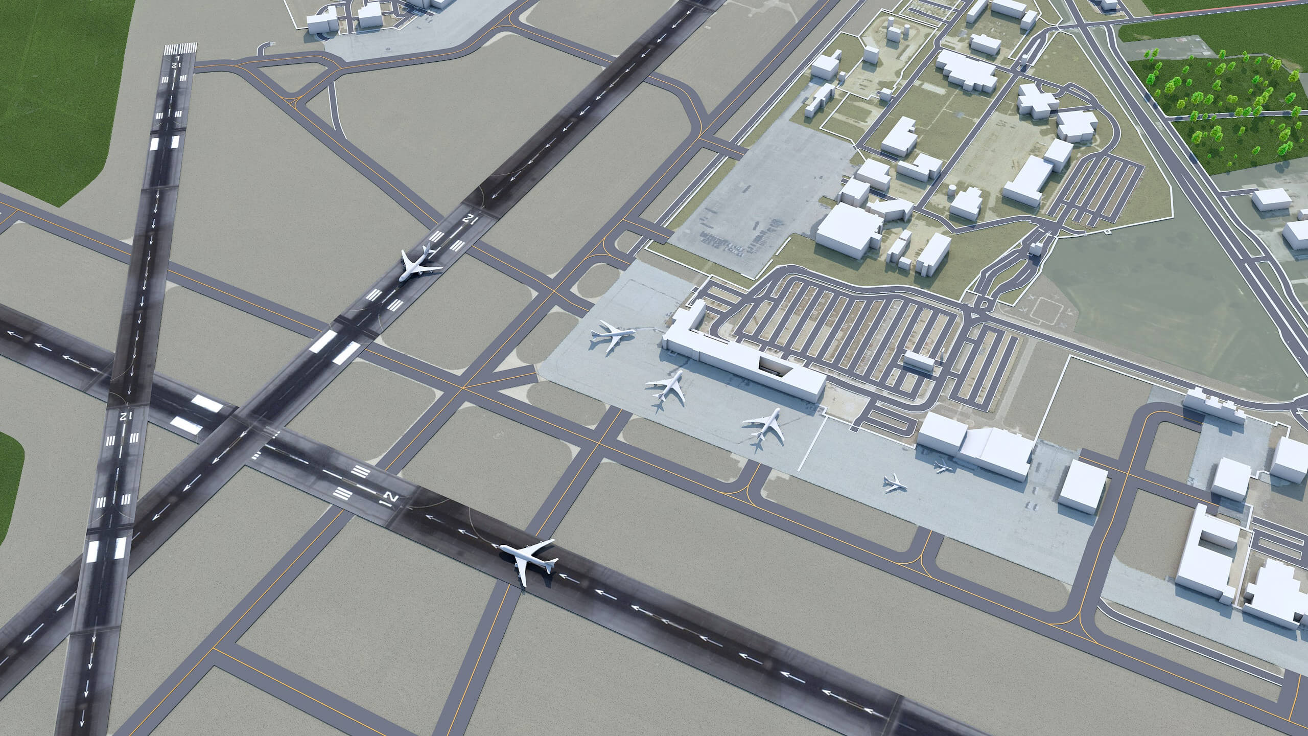 Abraham Lincoln Capital Airport Springfield 10km - 3D Model by 3dstudio