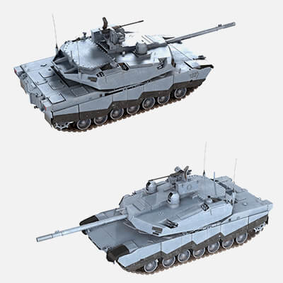 Abrams-X Tank 3D Model by 3dstudio