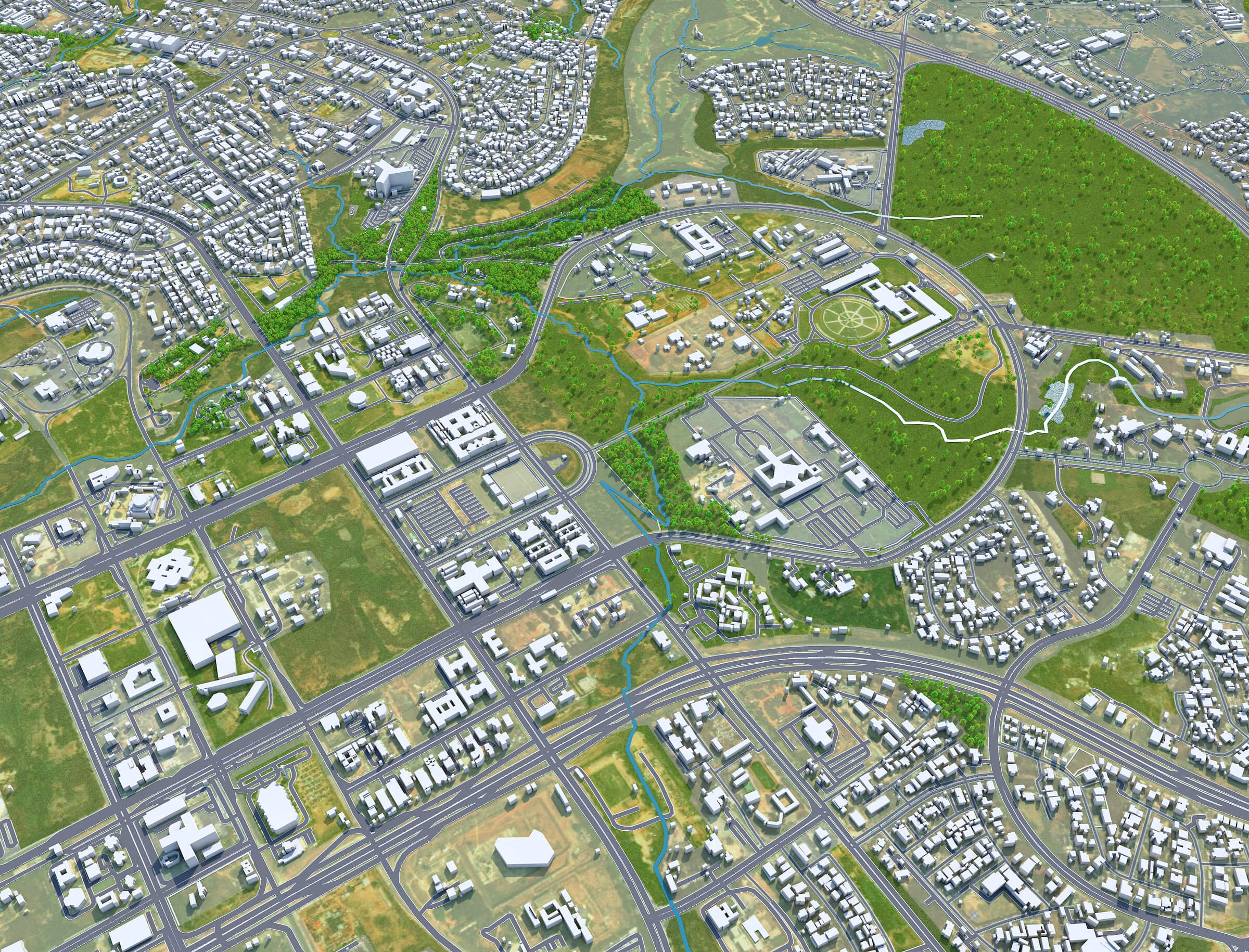 Abuja City Nigeria 40km - 3D Model by 3dstudio