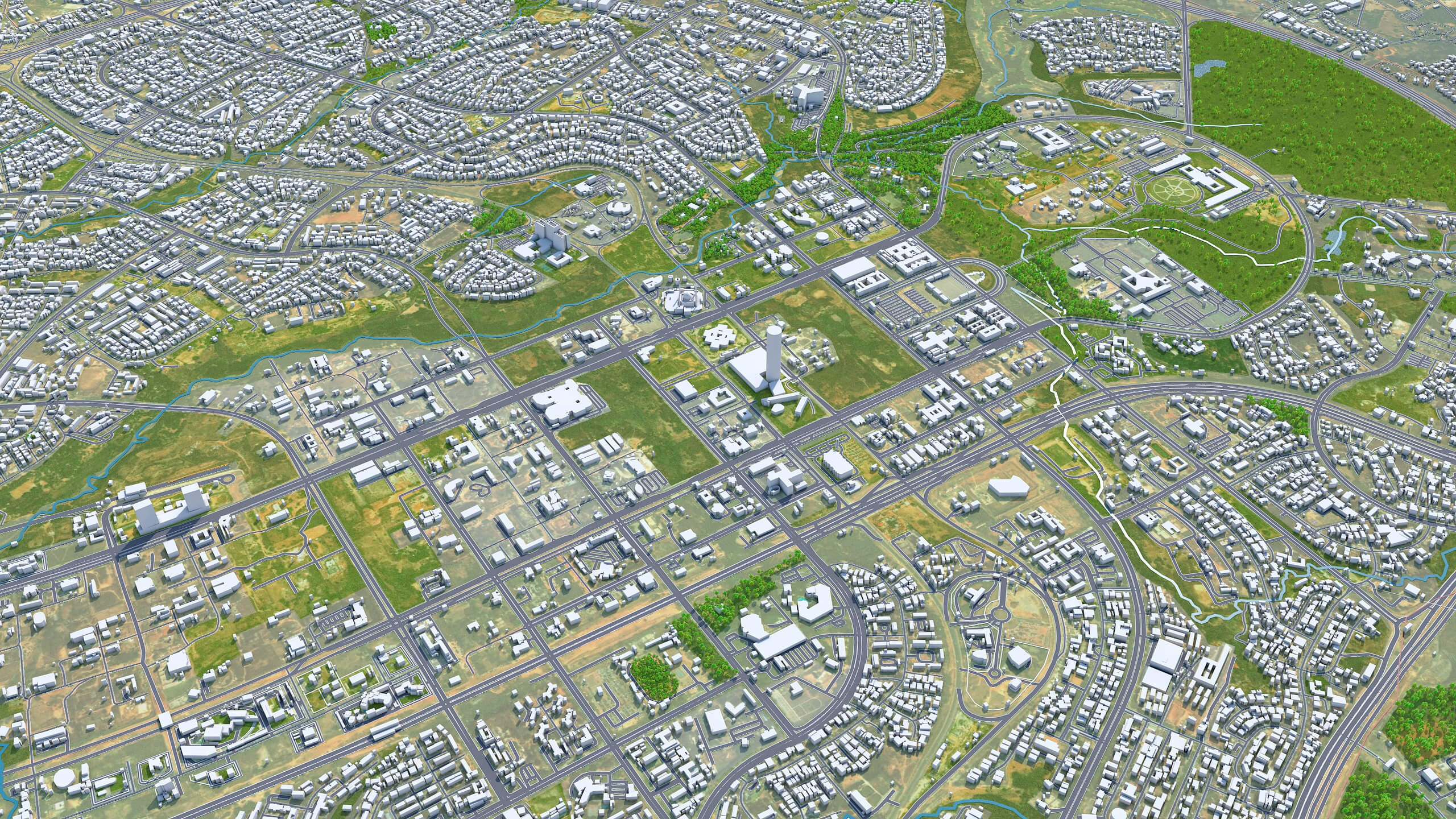 Abuja City Nigeria 40km - 3D Model by 3dstudio