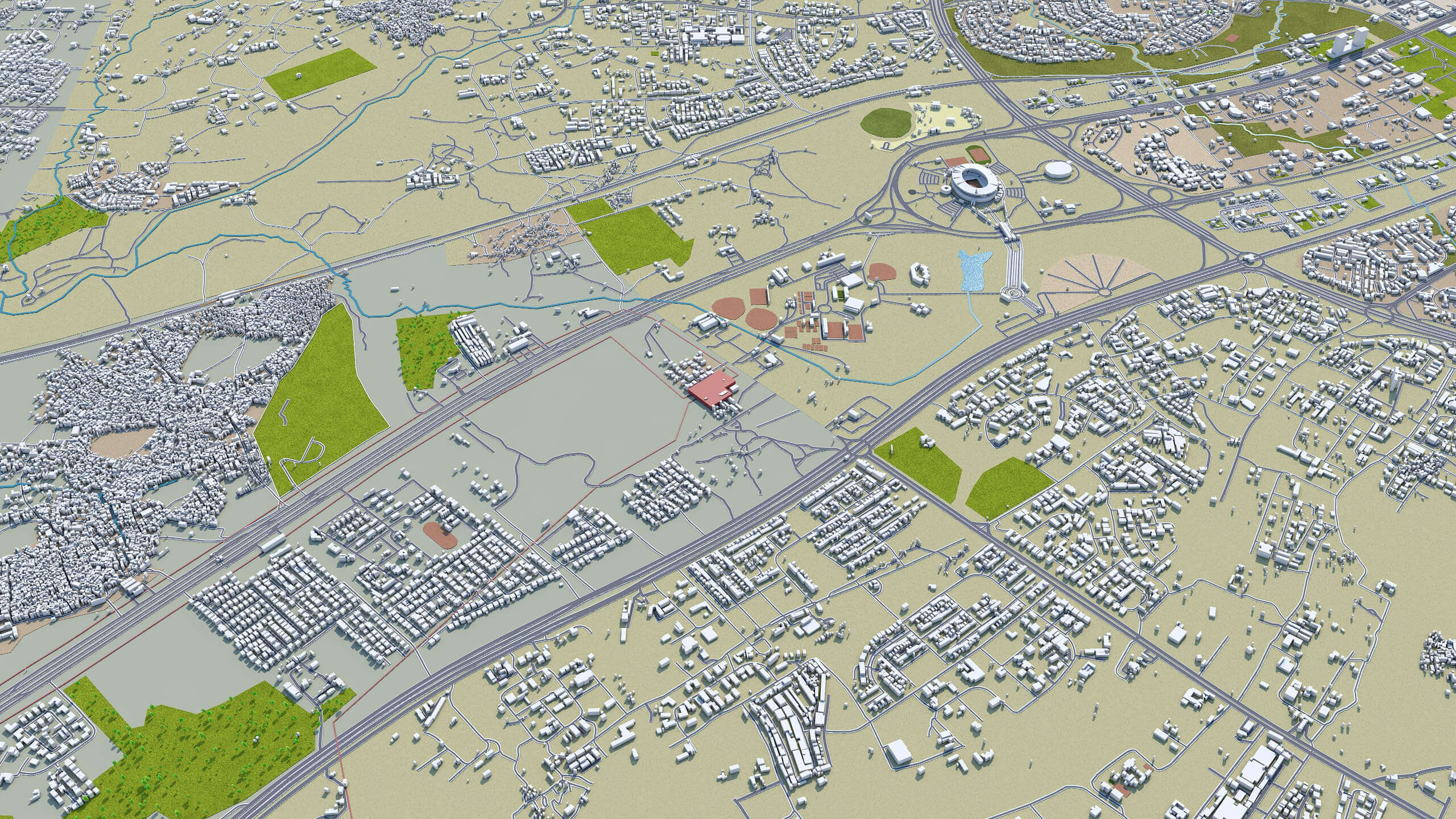 Abuja City Nigeria 40km - 3D Model by 3dstudio