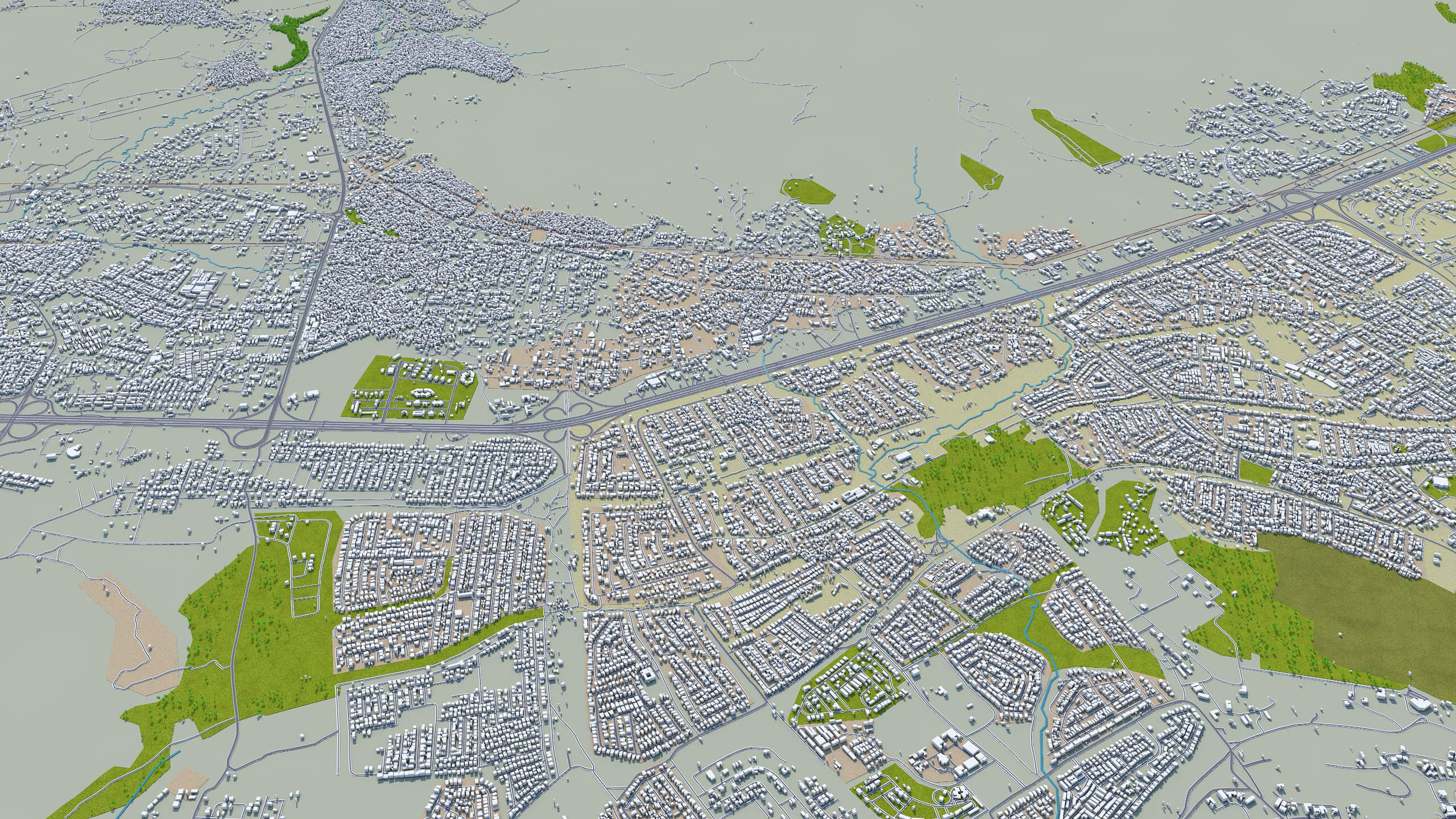 Abuja City Nigeria 40km - 3D Model by 3dstudio