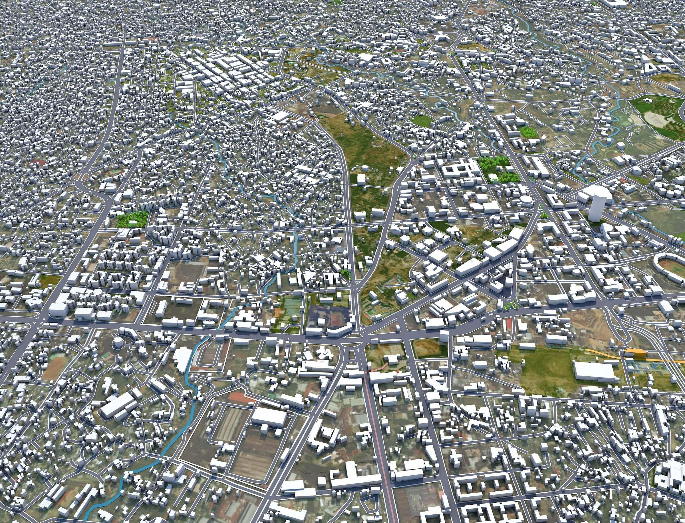 Addis Ababa, Ethiopia 60km - 3D Model by 3dstudio