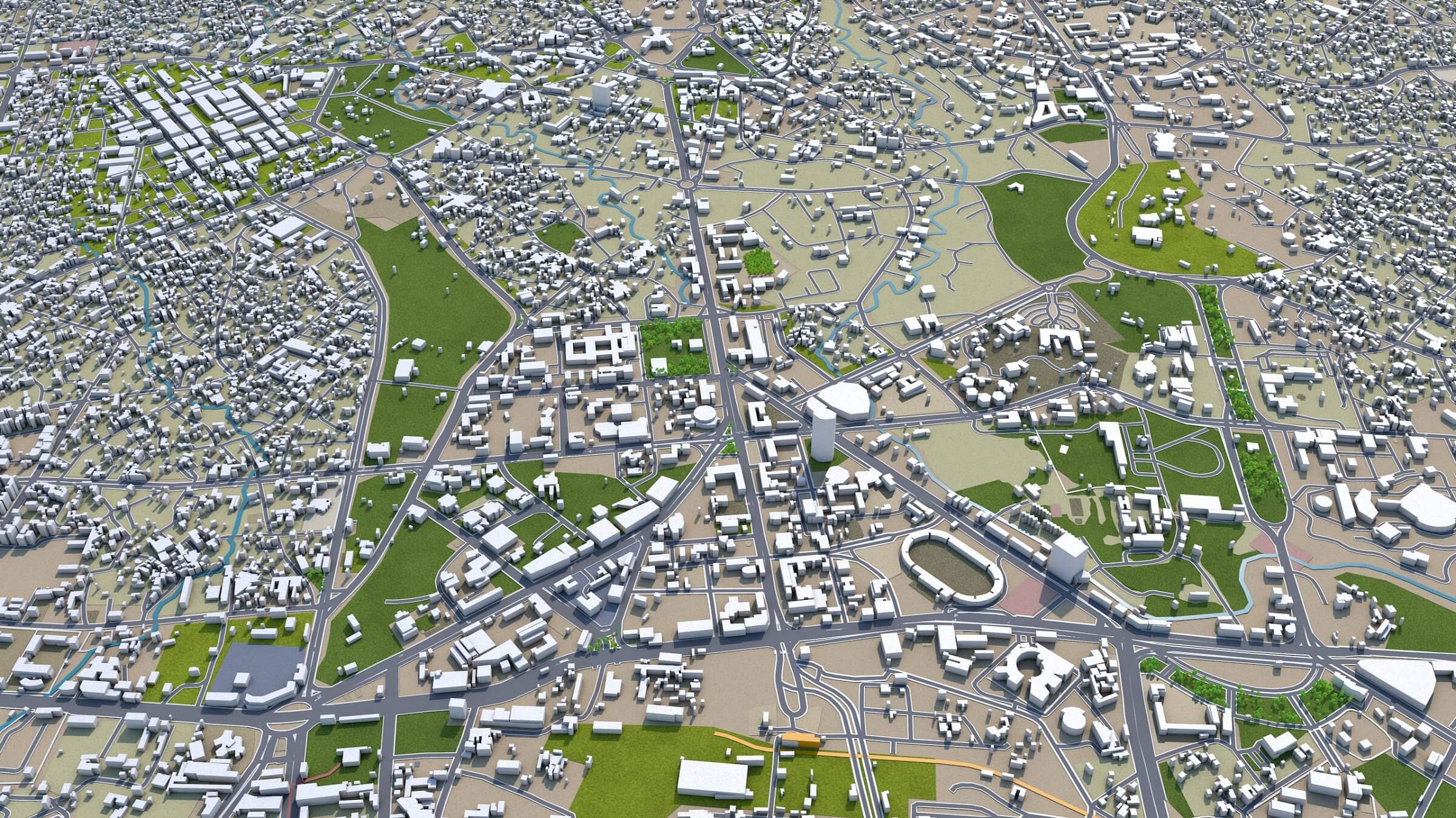 Addis Ababa, Ethiopia 60km - 3D Model by 3dstudio