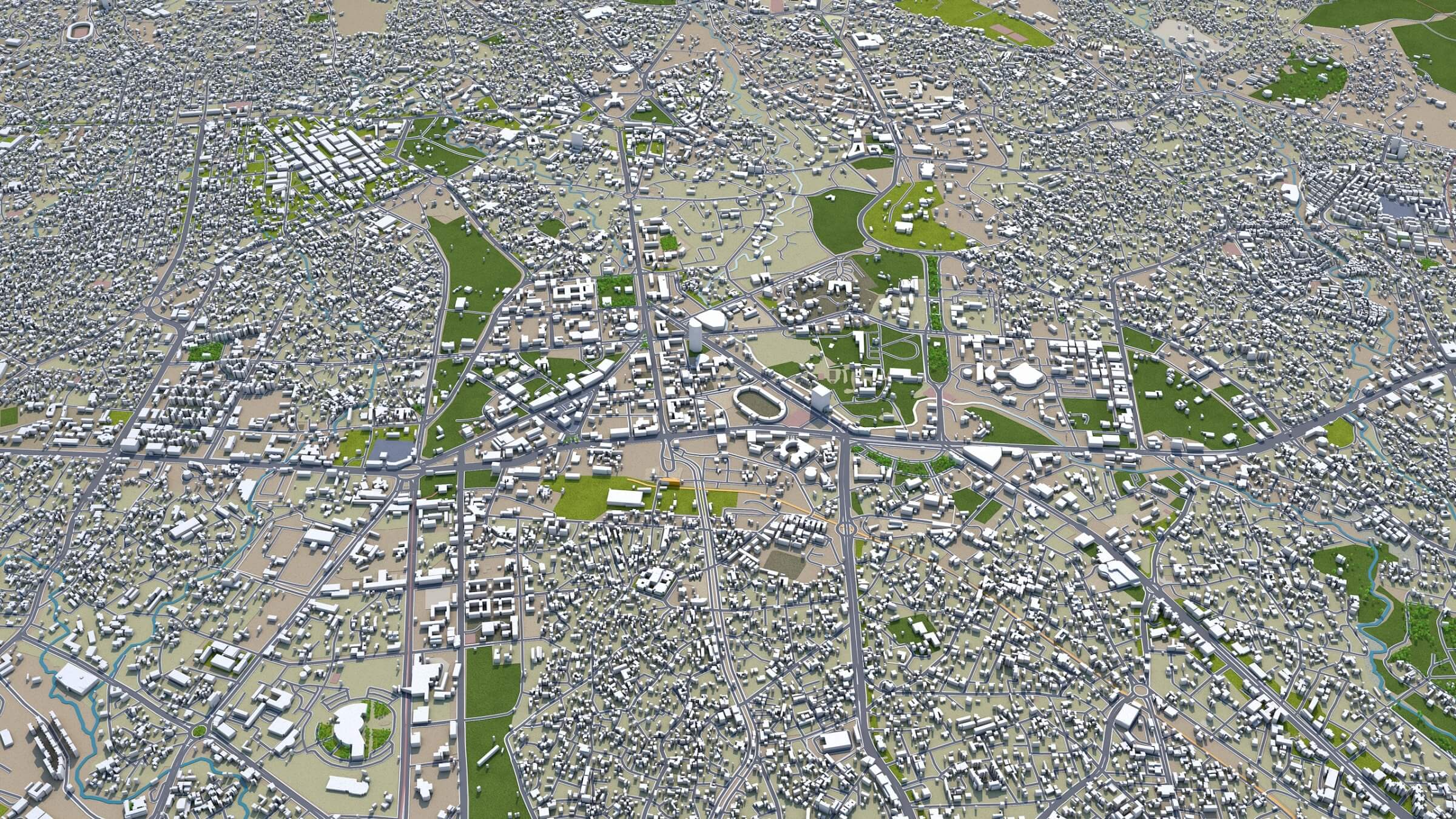 Addis Ababa, Ethiopia 60km - 3D Model by 3dstudio