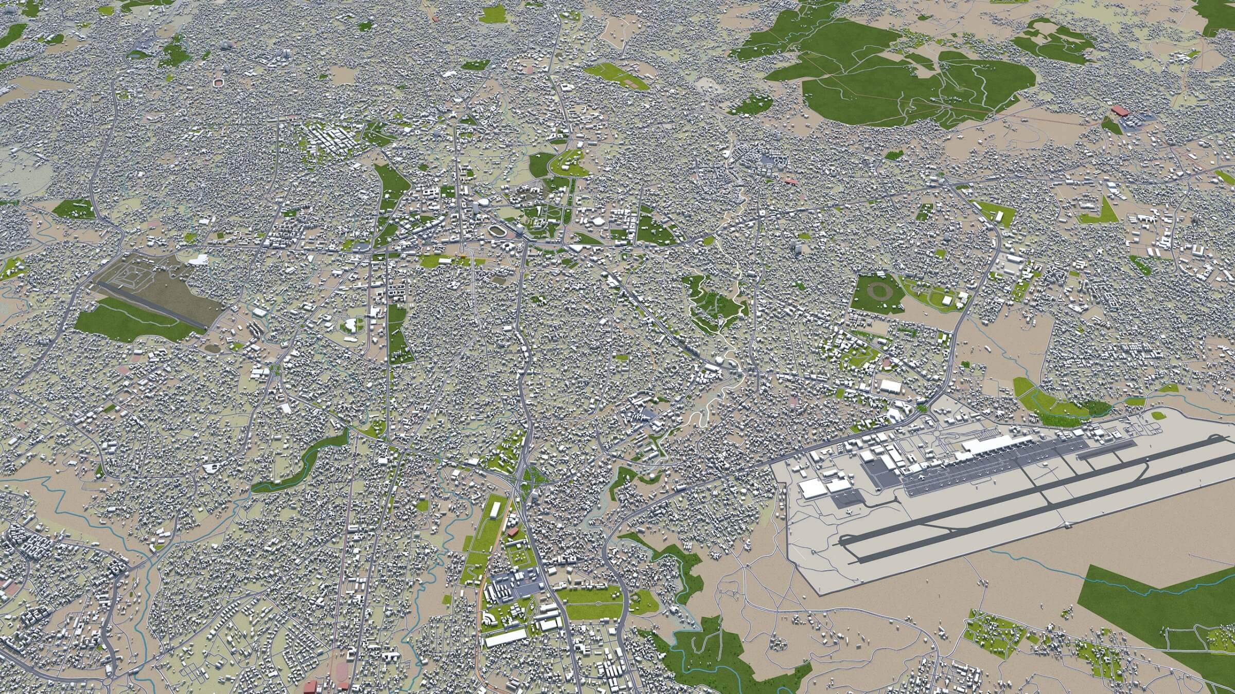 Addis Ababa, Ethiopia 60km - 3D Model by 3dstudio