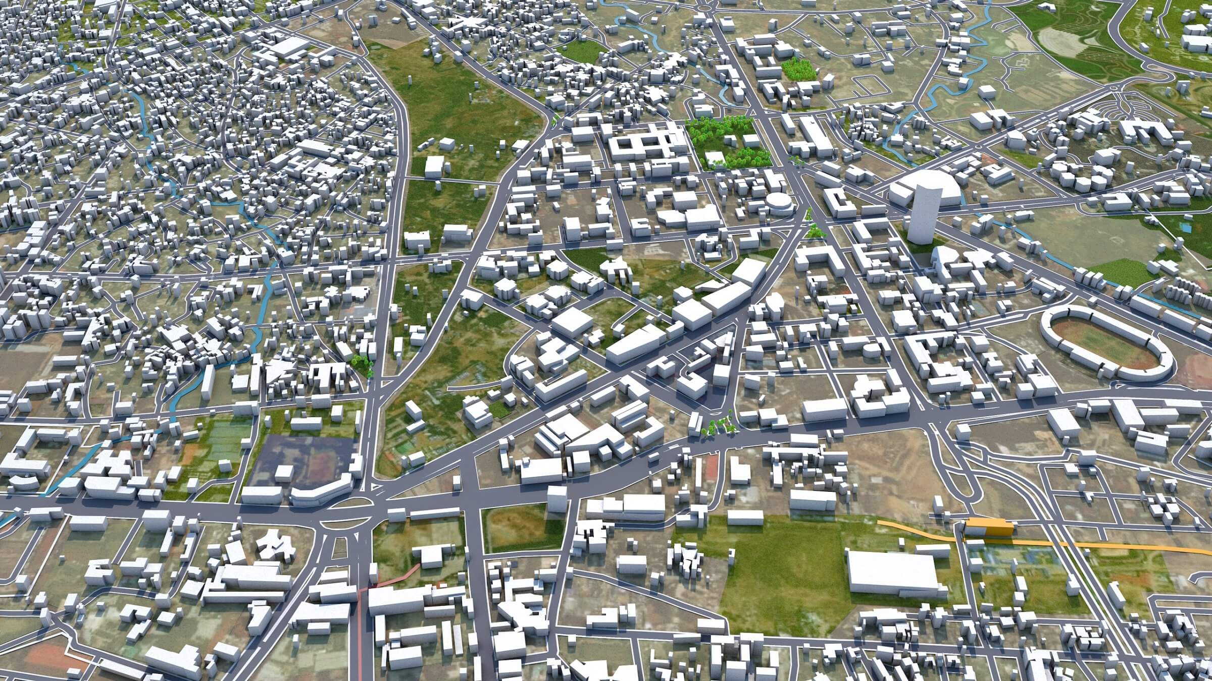 Addis Ababa, Ethiopia 60km - 3D Model by 3dstudio