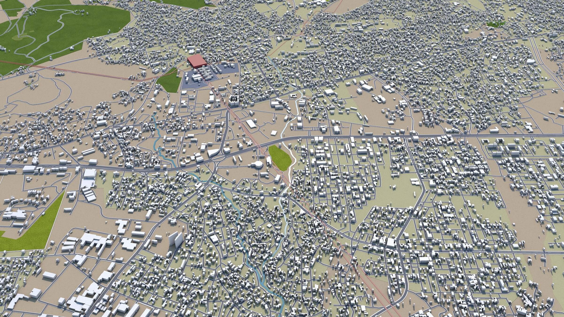 Addis Ababa, Ethiopia 60km - 3D Model by 3dstudio
