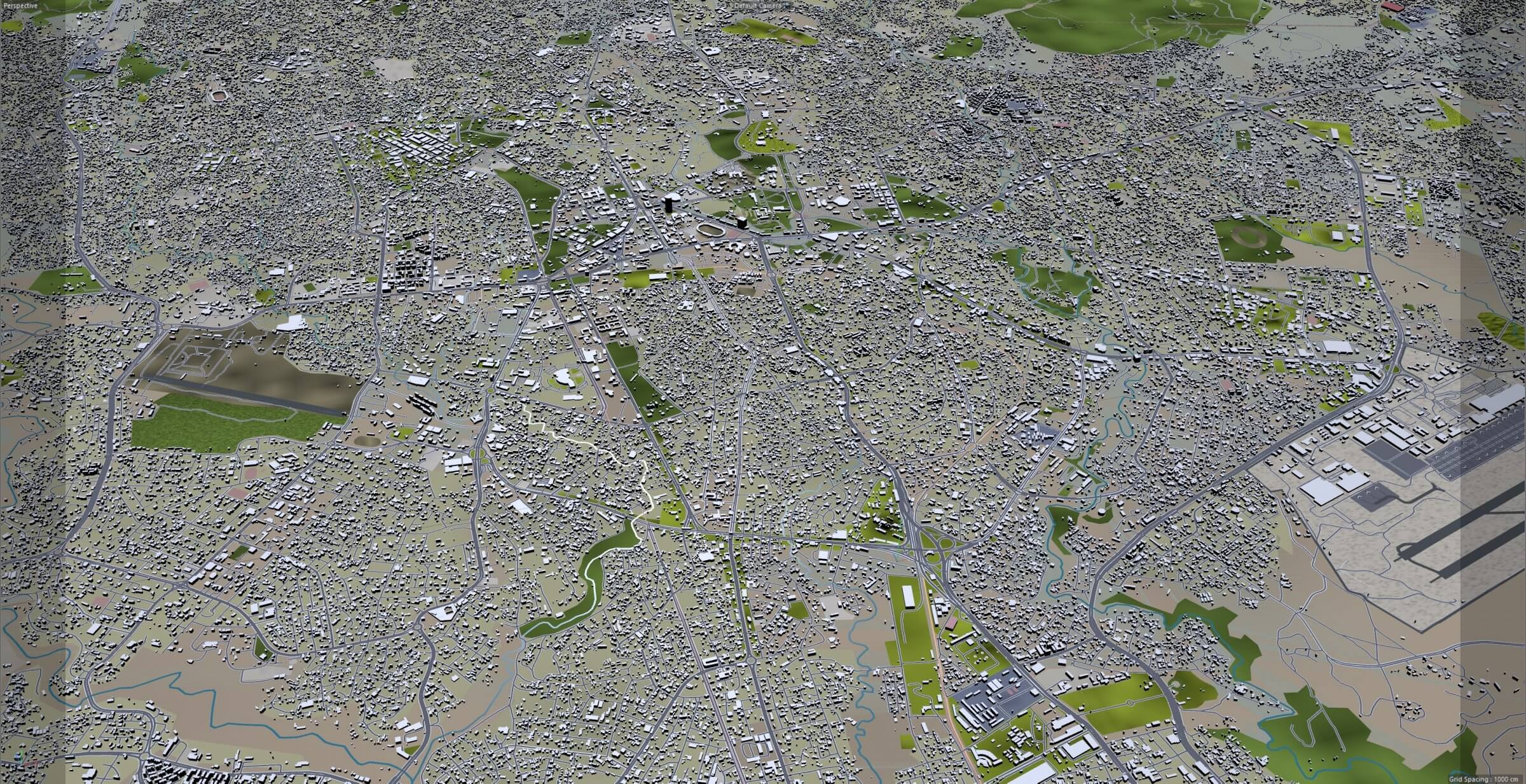Addis Ababa, Ethiopia 60km - 3D Model by 3dstudio