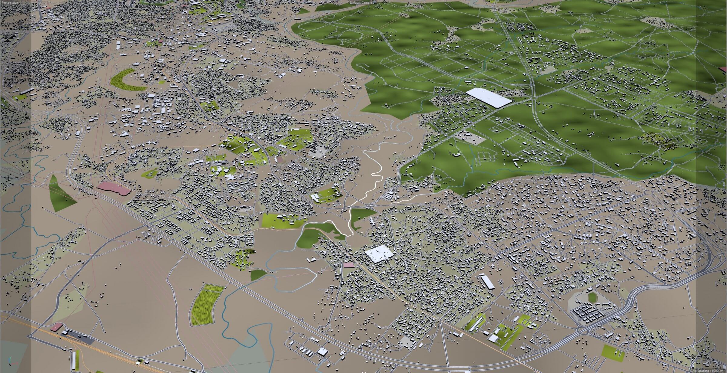 Addis Ababa, Ethiopia 60km - 3D Model by 3dstudio