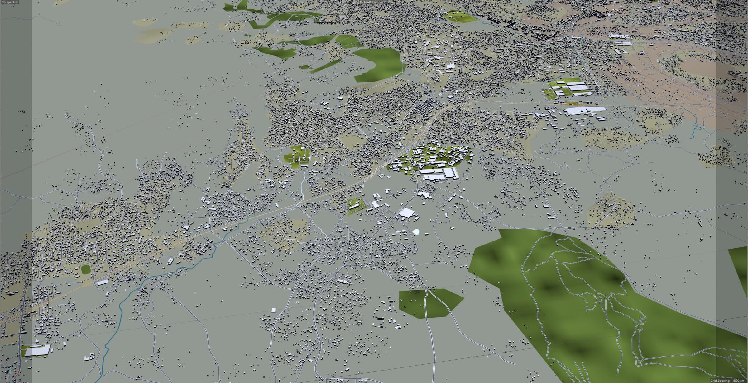 Addis Ababa, Ethiopia 60km - 3D Model by 3dstudio