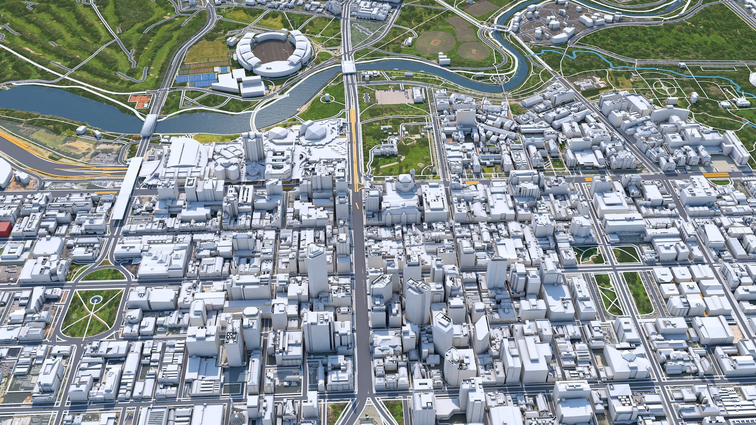 Adelaide Downtown Australia - 3D Model by 3dstudio