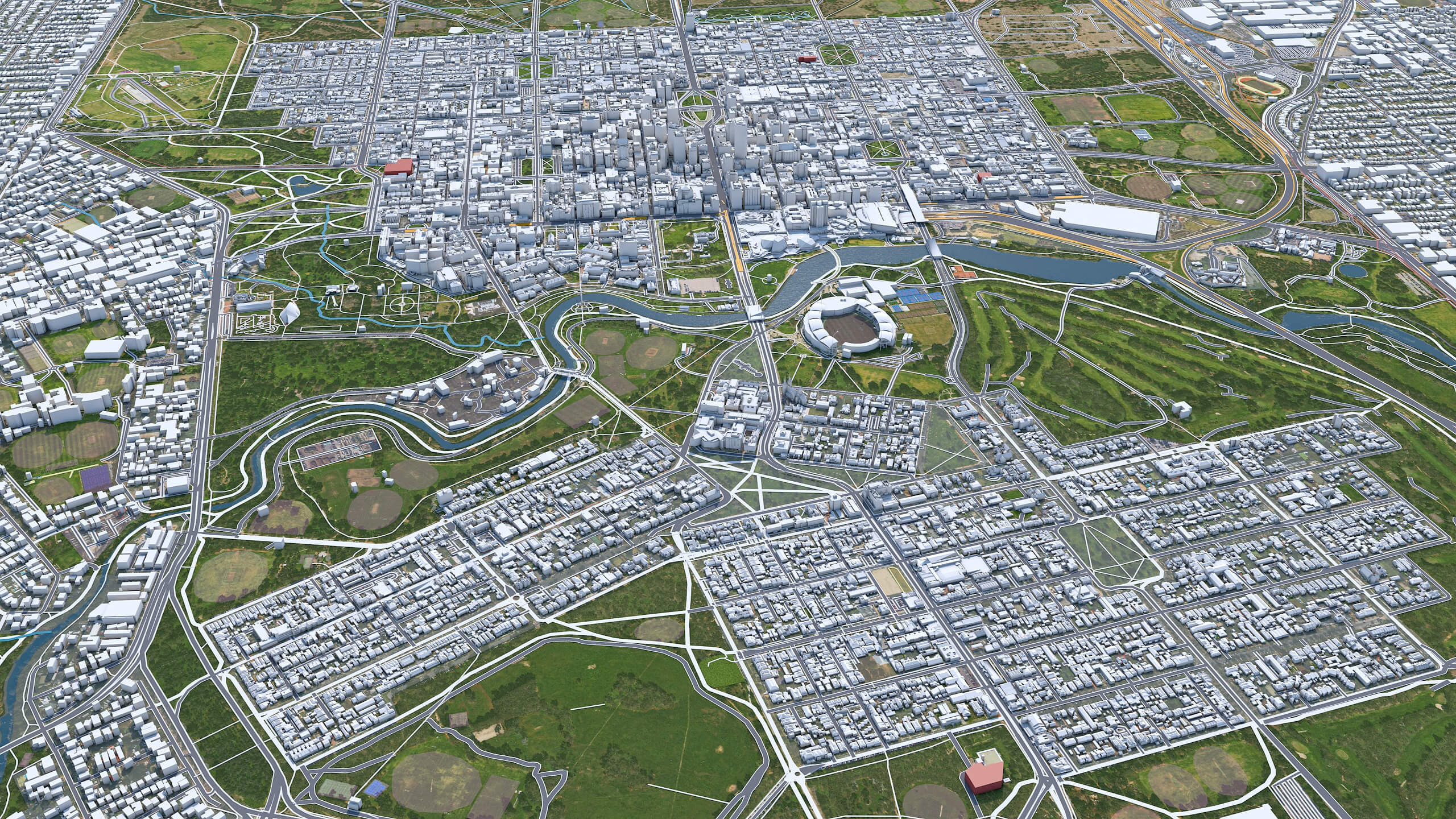 Adelaide Downtown Australia - 3D Model by 3dstudio