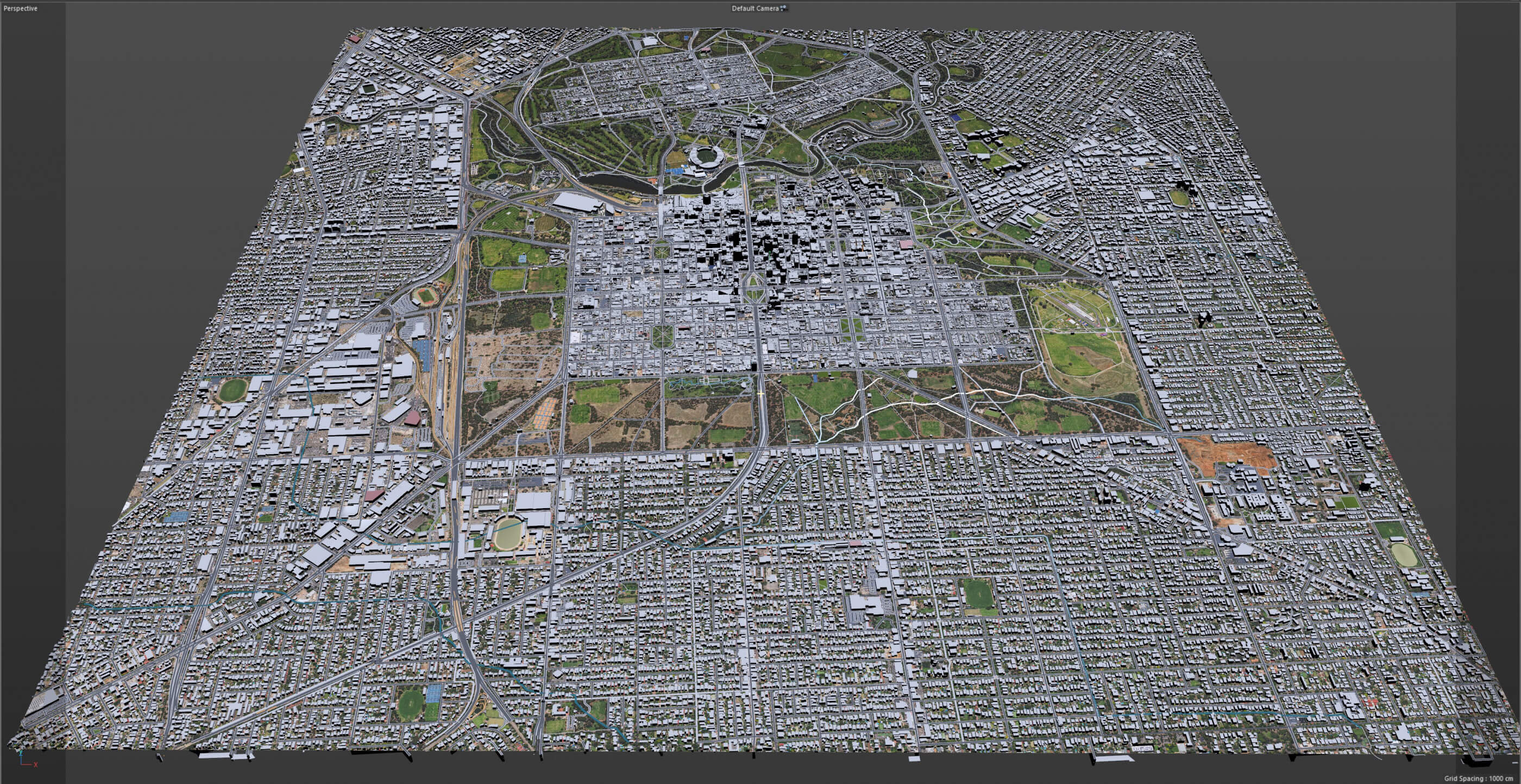 Adelaide Downtown Australia - 3D Model by 3dstudio