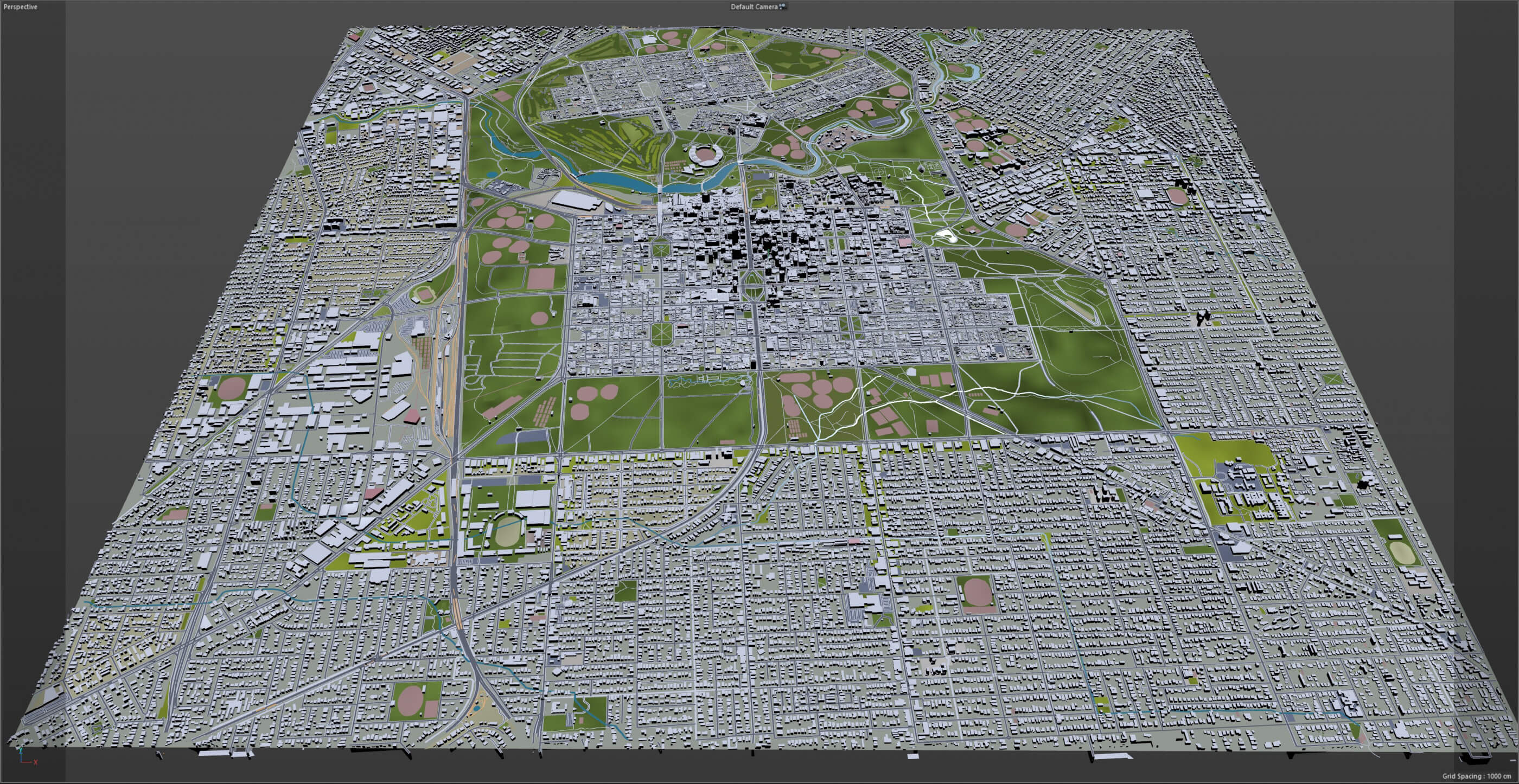 Adelaide Downtown Australia - 3D Model by 3dstudio