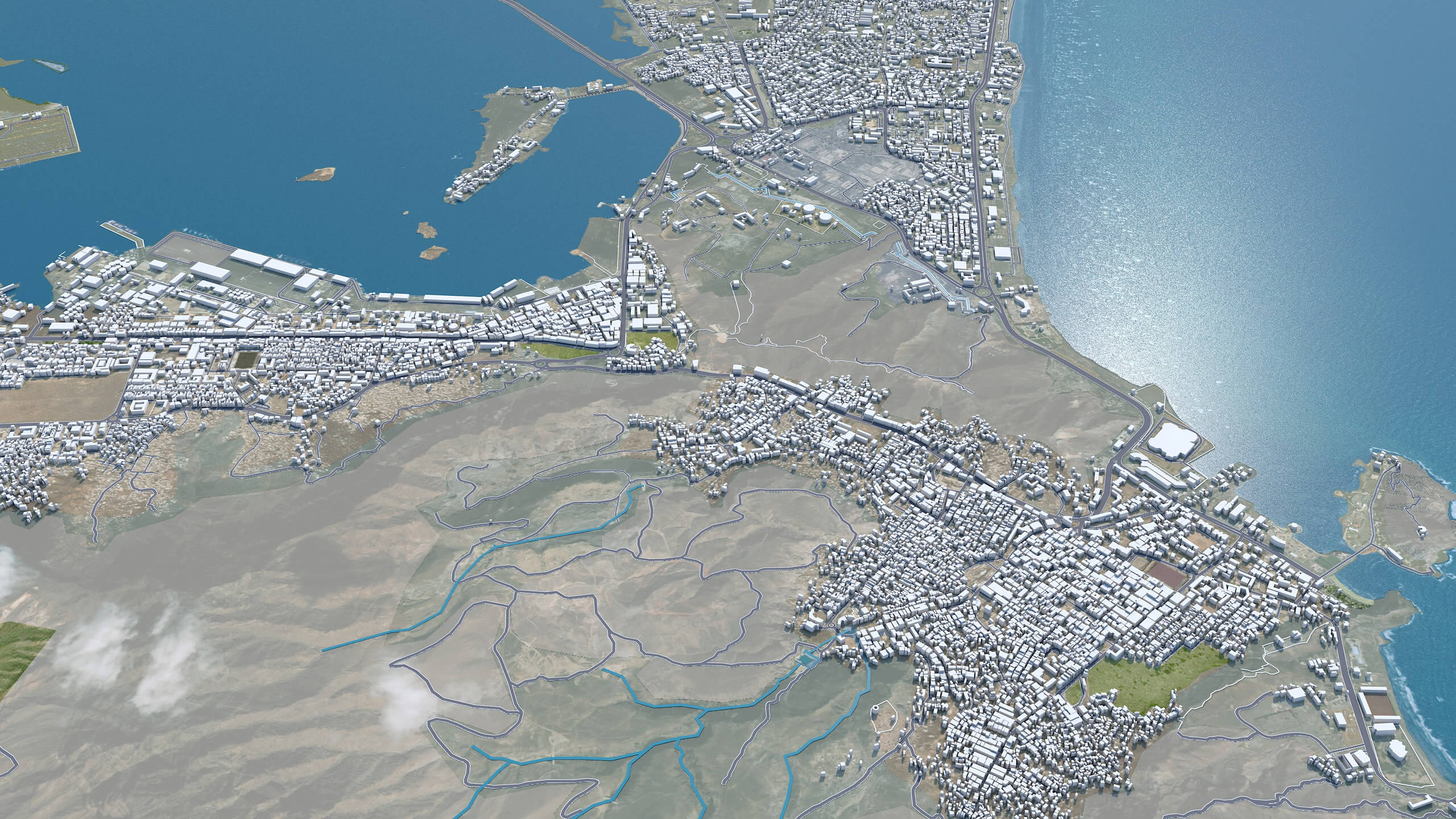 Aden City Yemen 3D Model 35km by 3dstudio