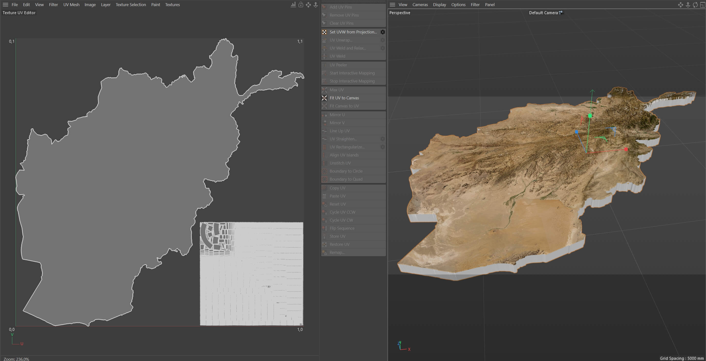 Afghanistan Terrain Map - 3D Model by 3dstudio