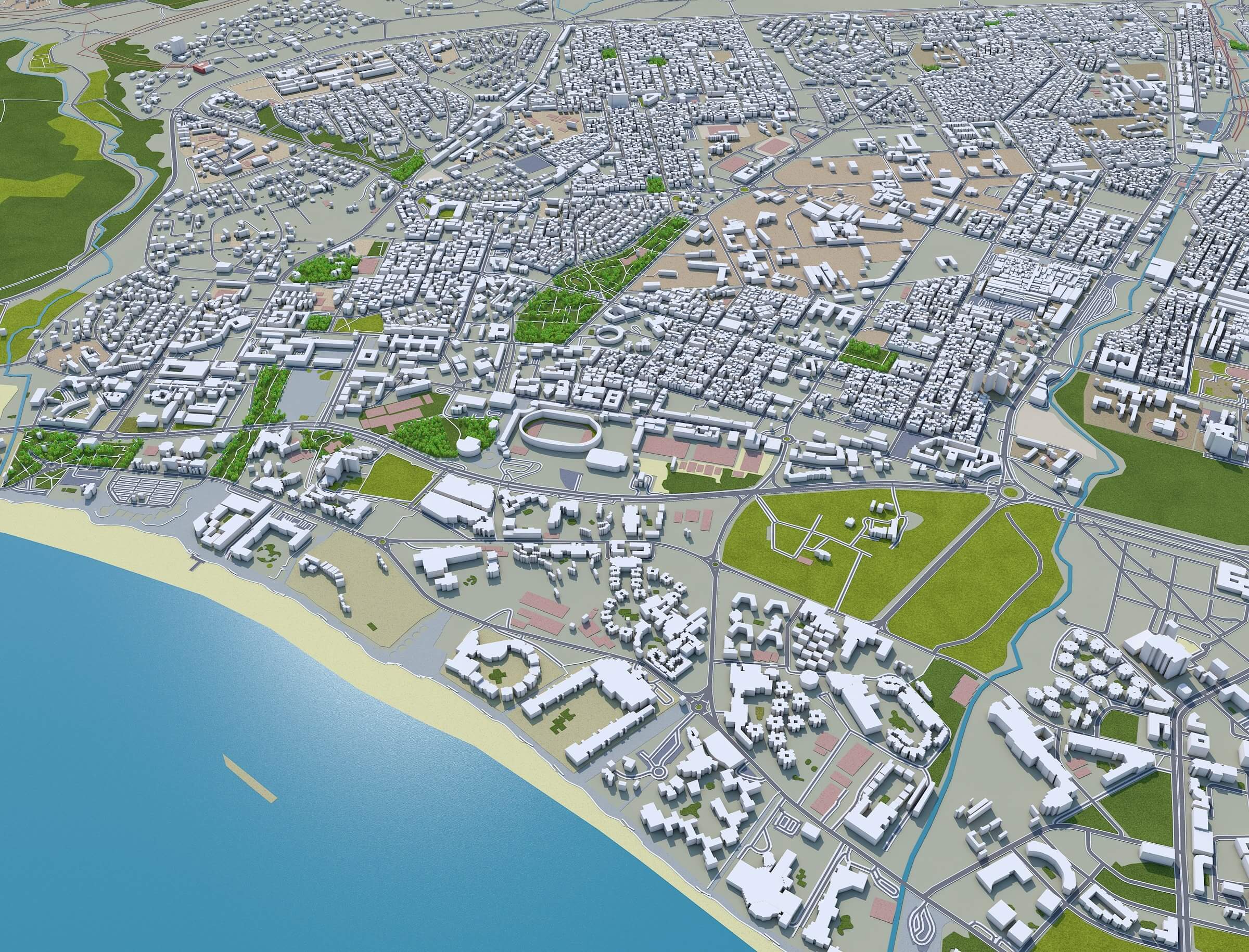 Agadir Morocco 20km - 3D Model by 3dstudio