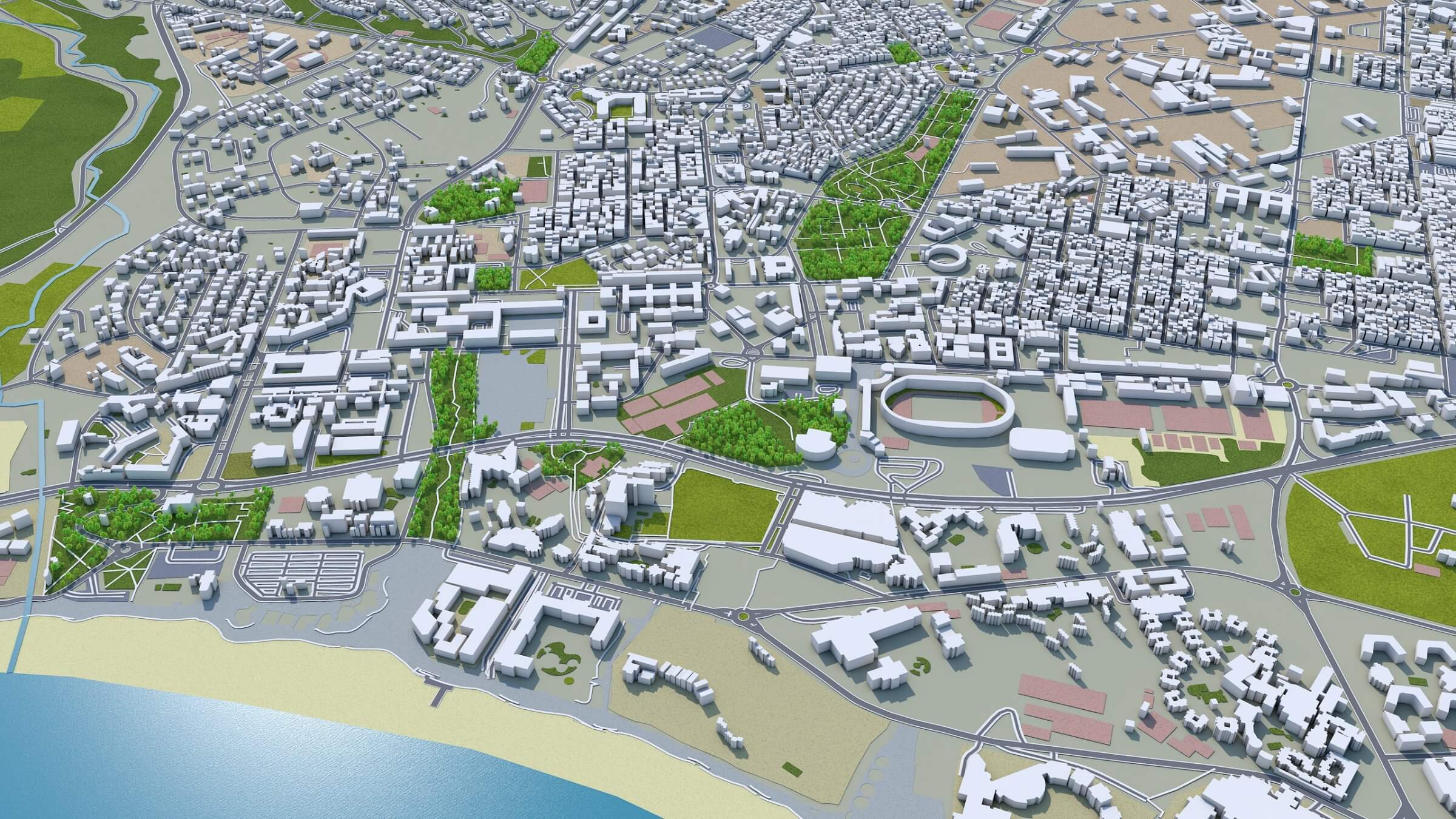 Agadir Morocco 20km - 3D Model by 3dstudio