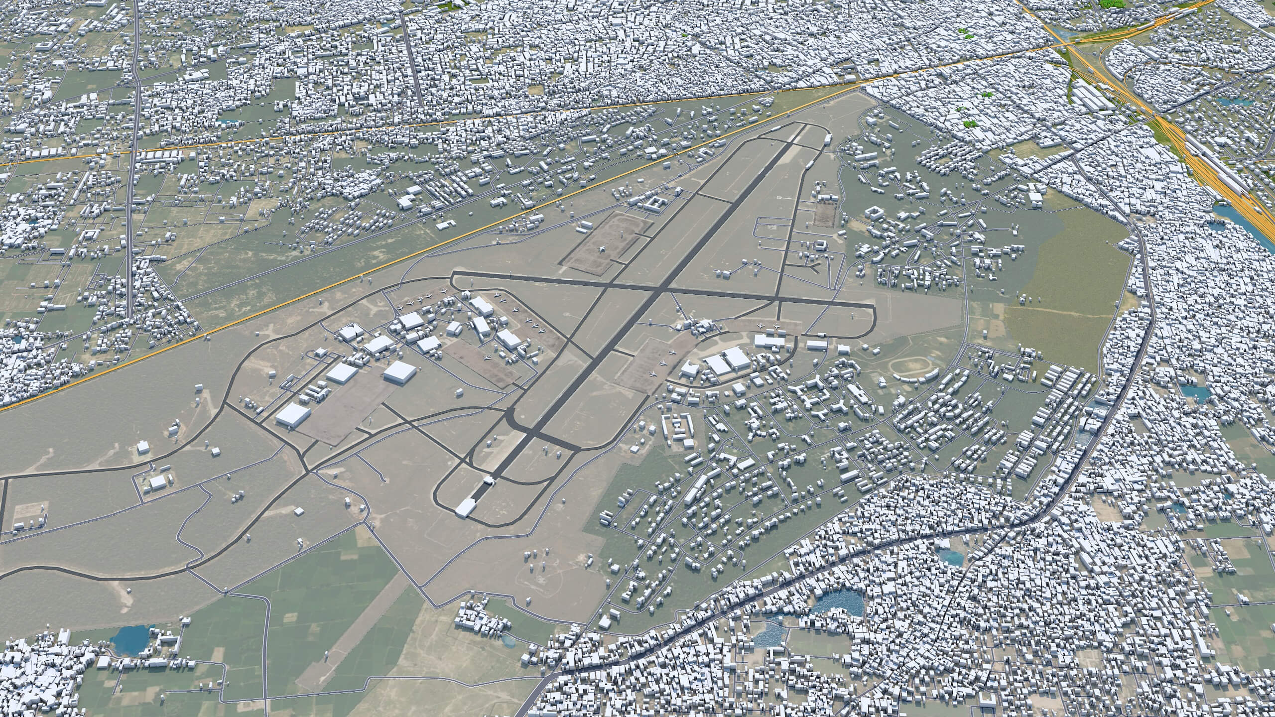 Agra City India 50km - 3D Model by 3dstudio