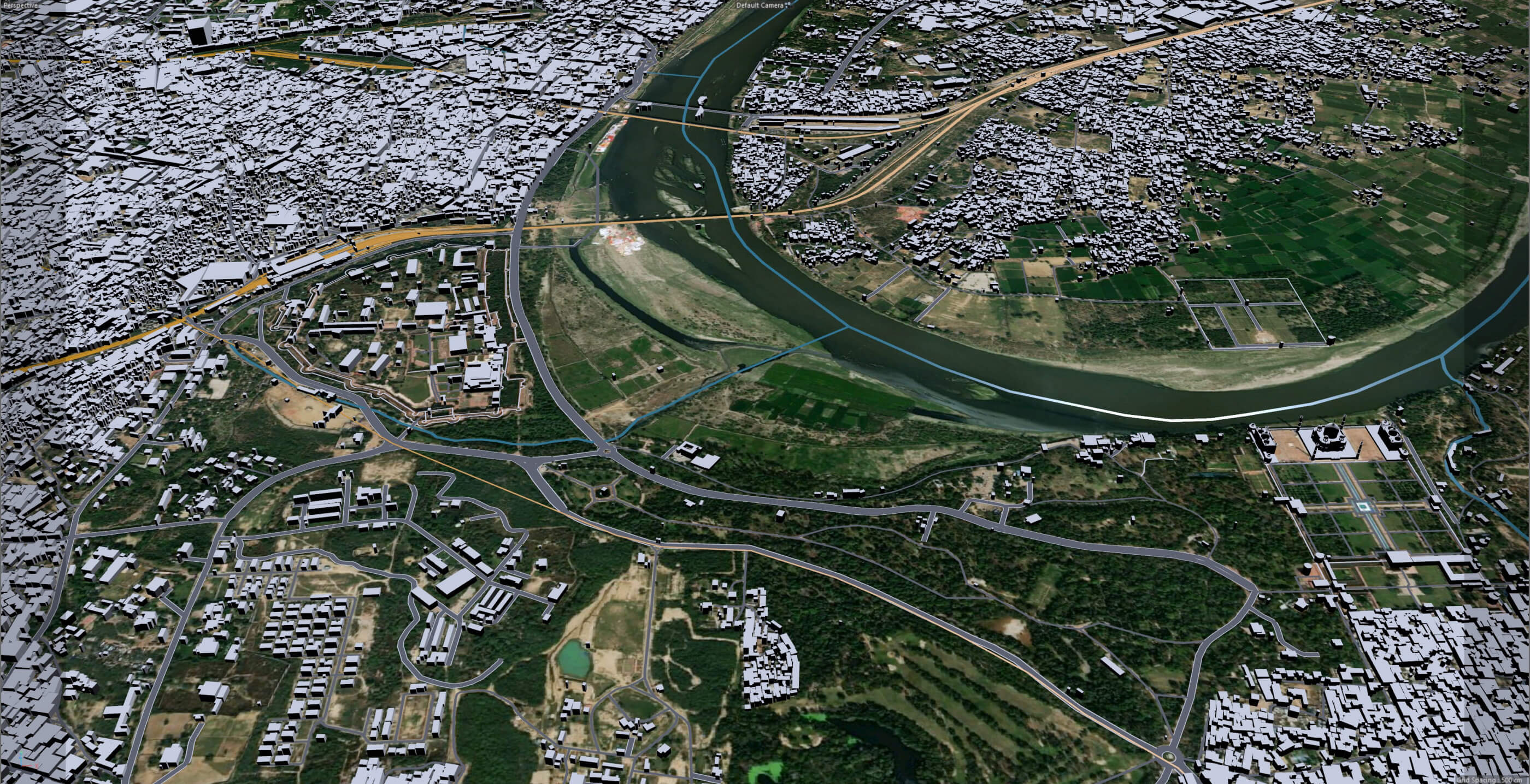 Agra City India 50km - 3D Model by 3dstudio