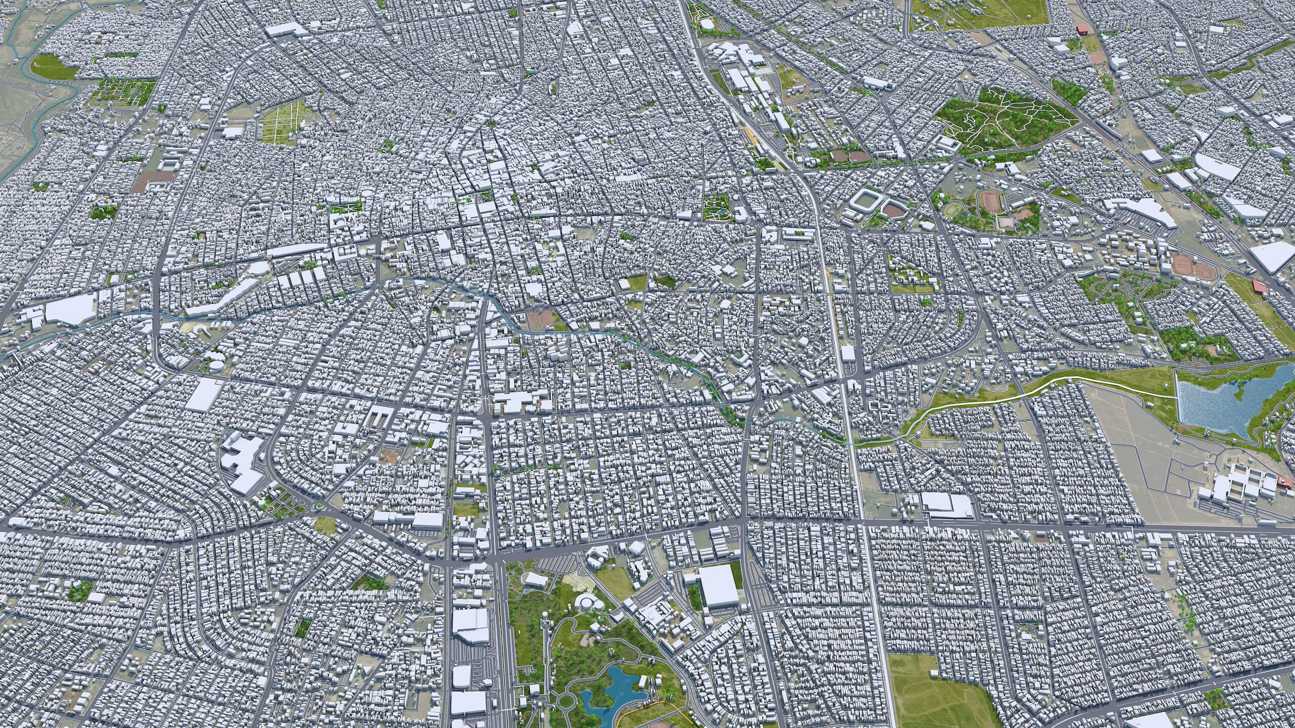 Aguascalientes City Mexico 3D Model 30km by 3dstudio