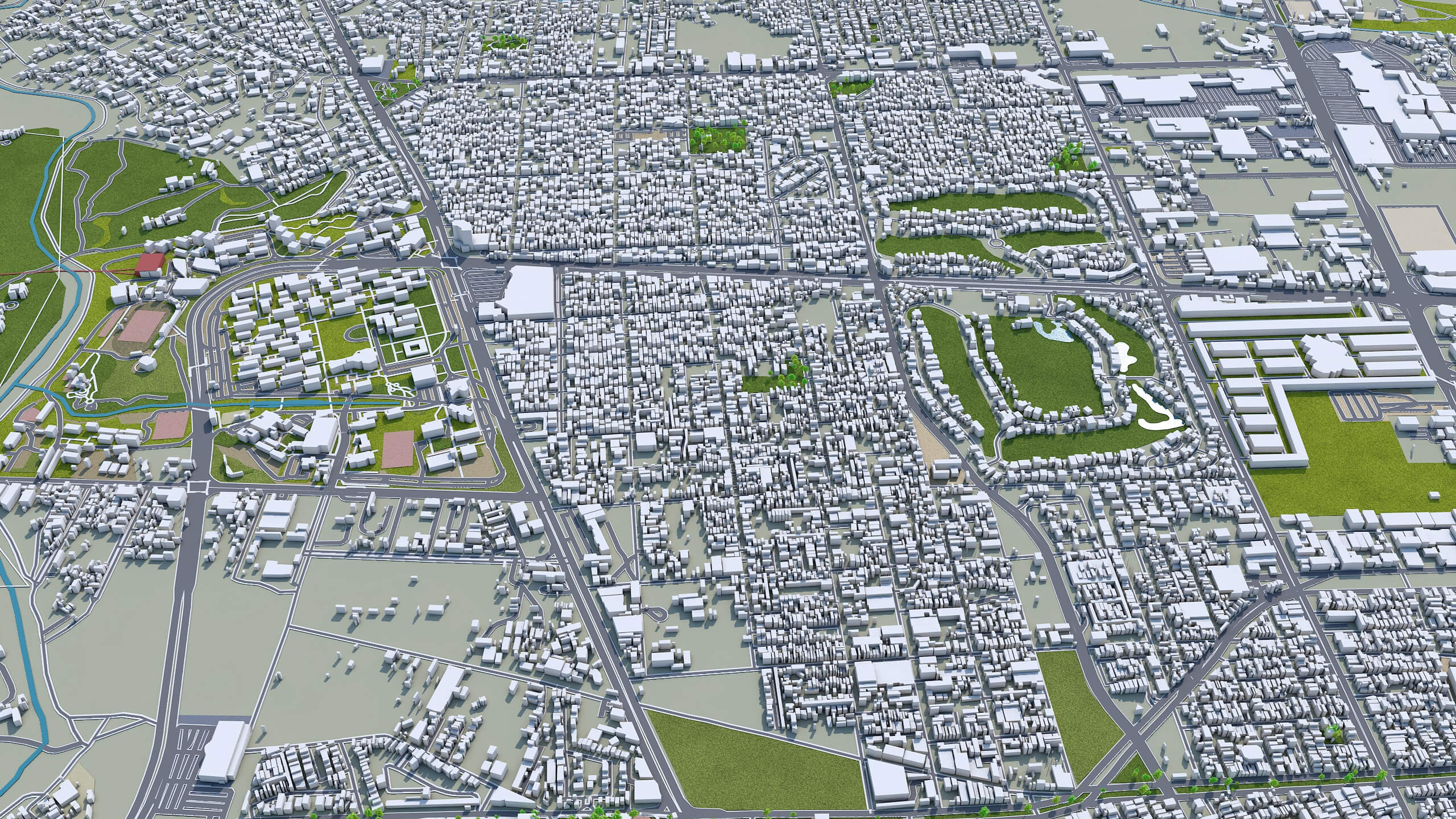 Aguascalientes City Mexico 3D Model 30km by 3dstudio