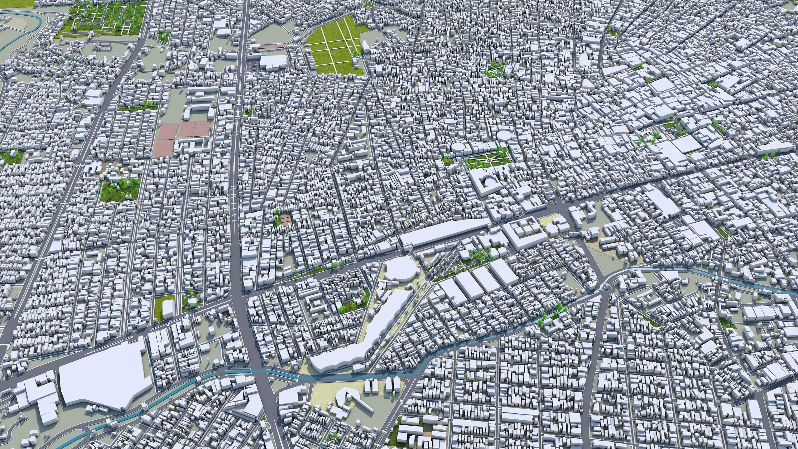 Aguascalientes City Mexico 3D Model 30km by 3dstudio