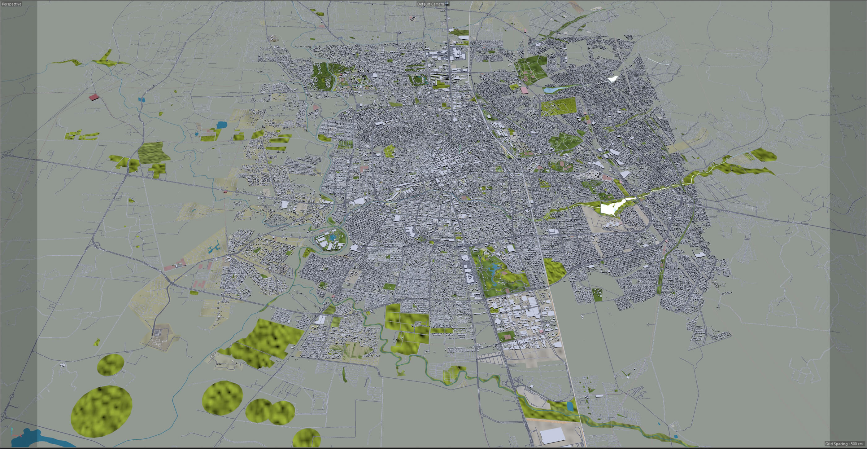 Aguascalientes City Mexico 3D Model 30km by 3dstudio