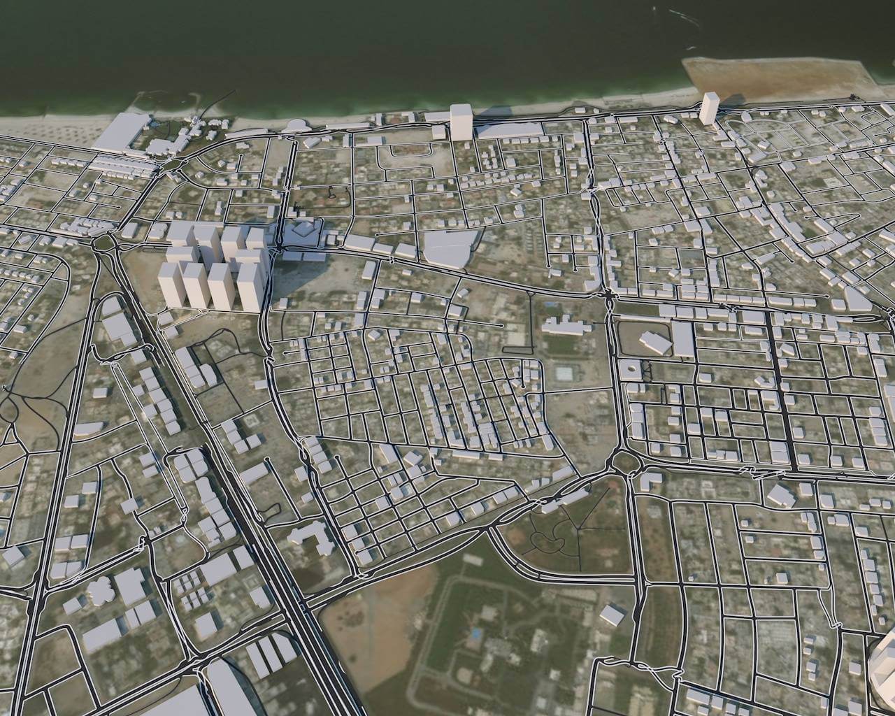 Ajman UAE - 3D Model by 3dstudio