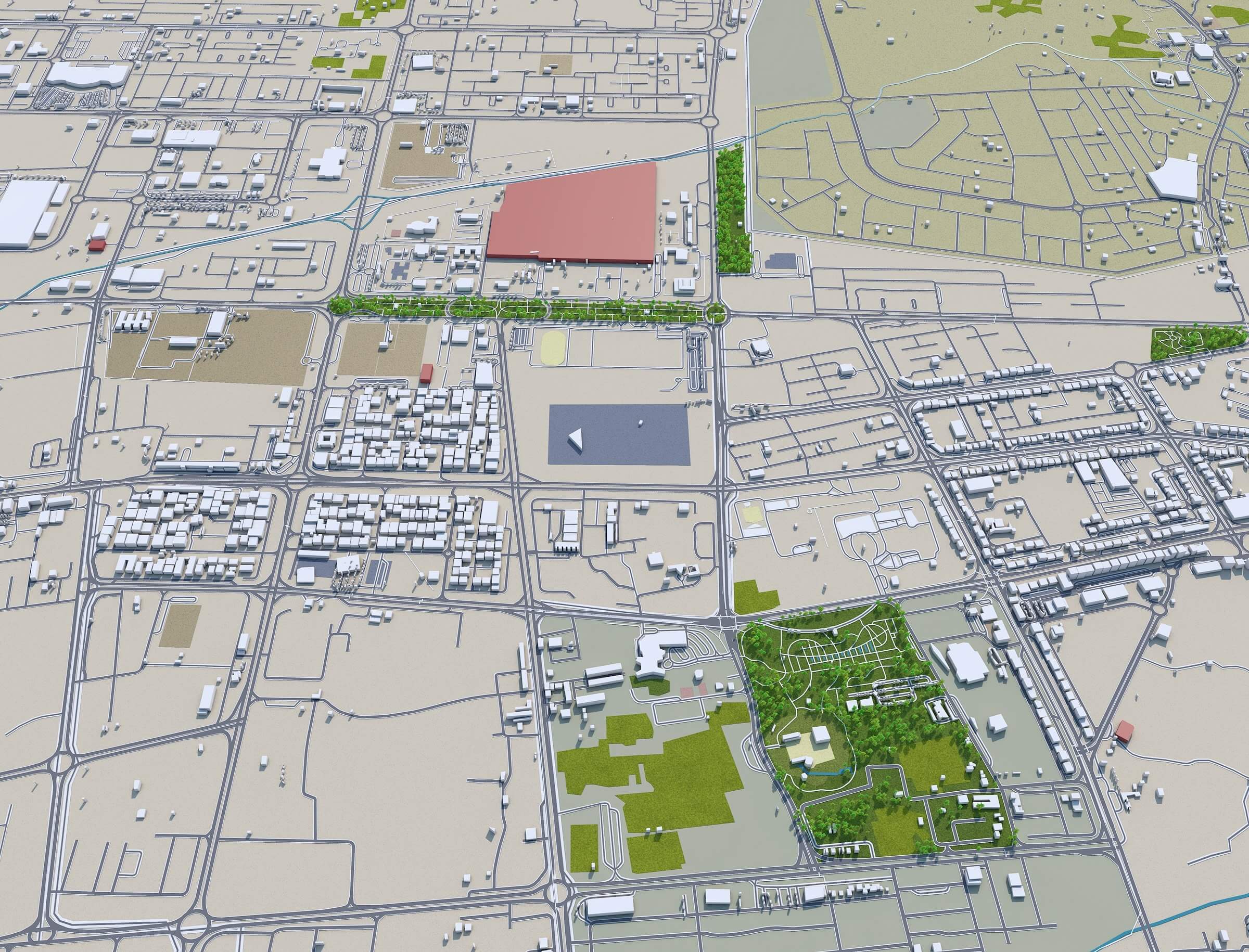 Al Ain UAE 65km - 3D Model by 3dstudio