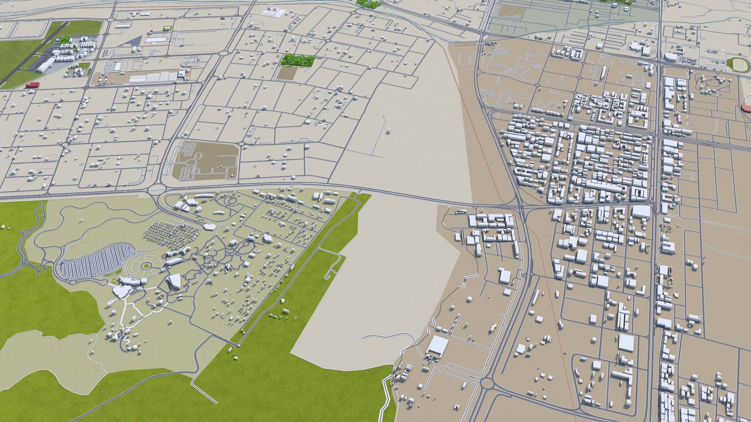 Al Ain UAE 65km - 3D Model by 3dstudio