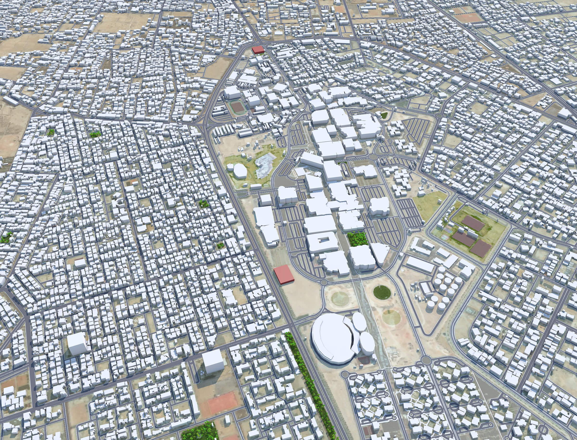 Al Hofuf City Saudi Arabia 3D Model 30km by 3dstudio