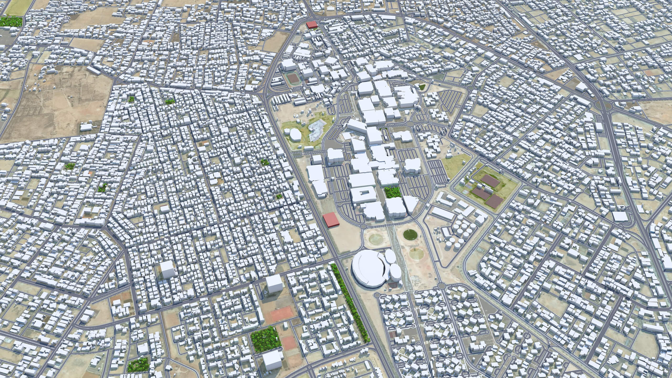 Al Hofuf City Saudi Arabia 3D Model 30km by 3dstudio