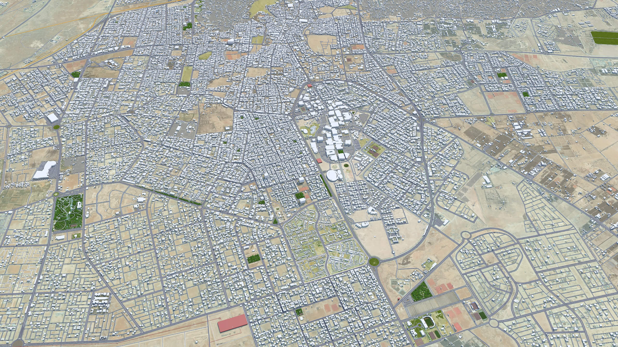 Al Hofuf City Saudi Arabia 3D Model 30km by 3dstudio