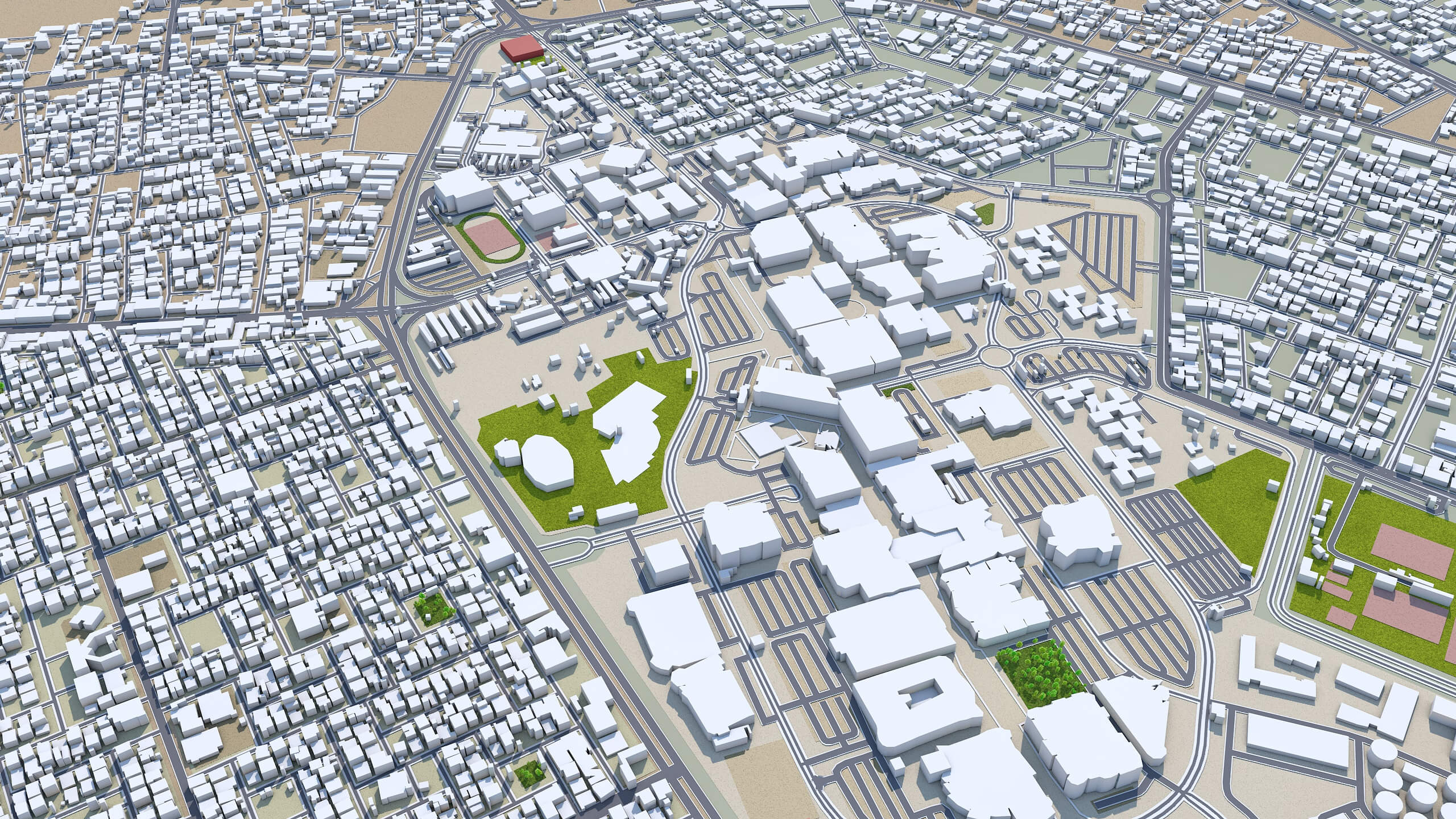 Al Hofuf City Saudi Arabia 3D Model 30km by 3dstudio