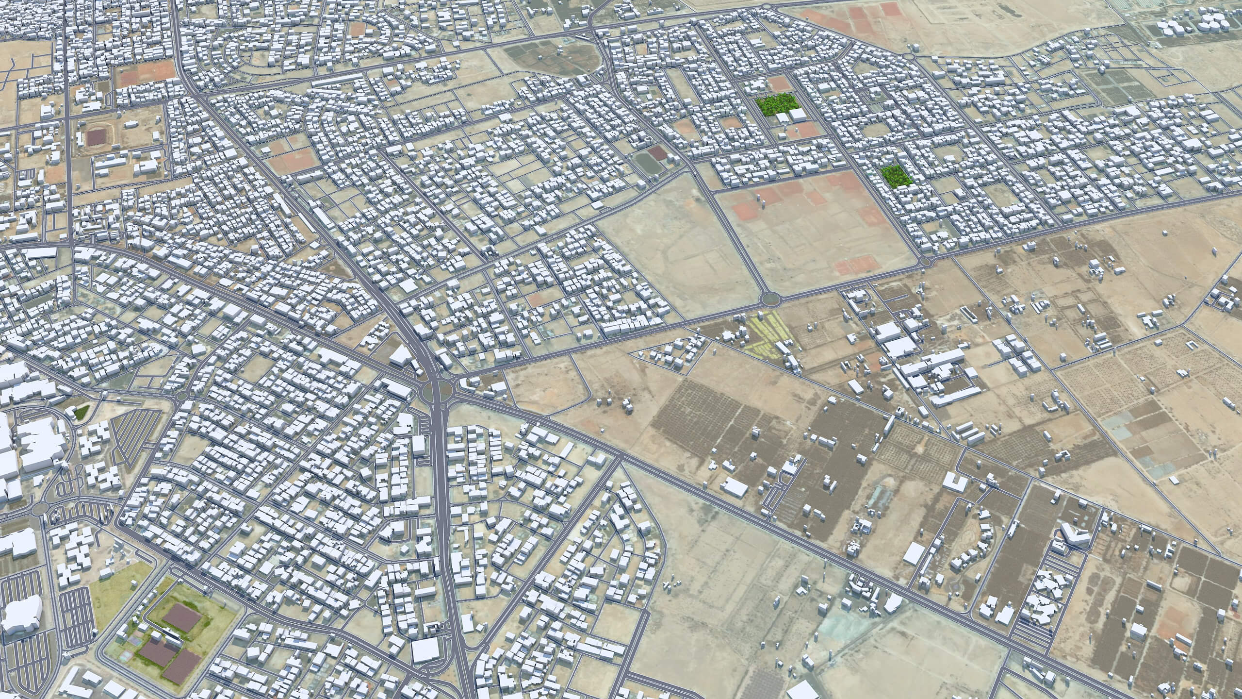 Al Hofuf City Saudi Arabia 3D Model 30km by 3dstudio