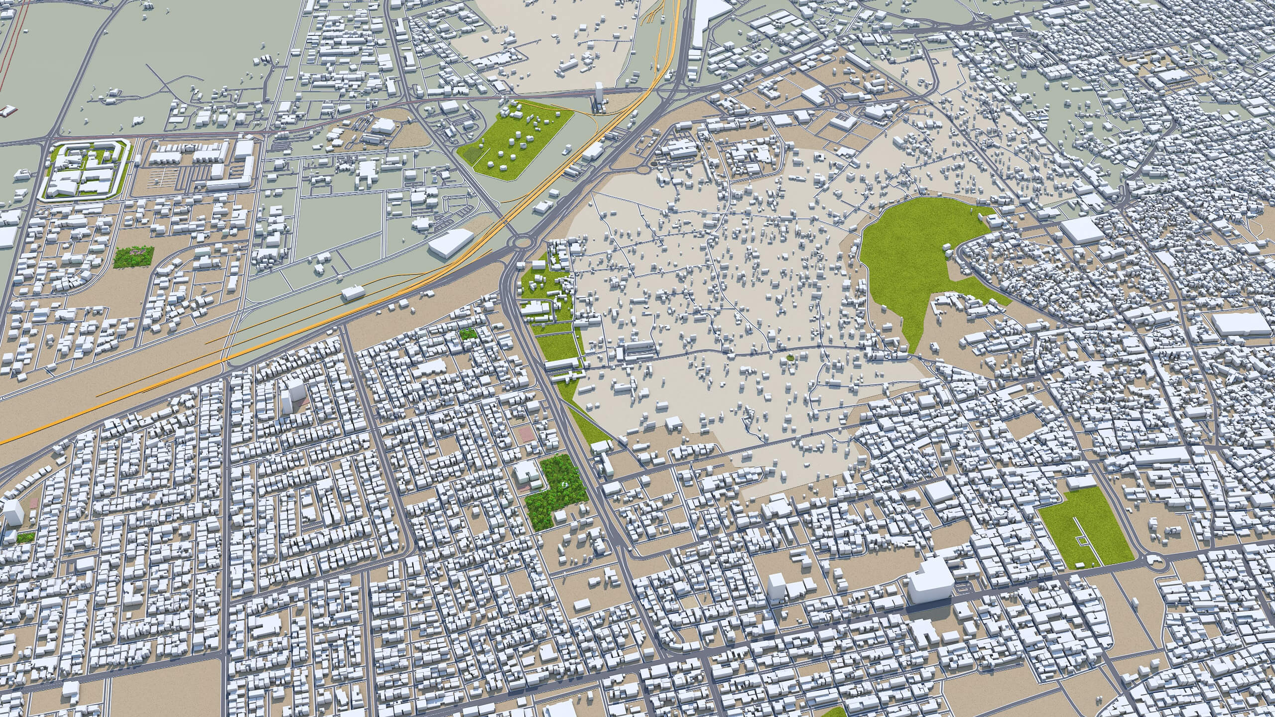 Al Hofuf City Saudi Arabia 3D Model 30km by 3dstudio
