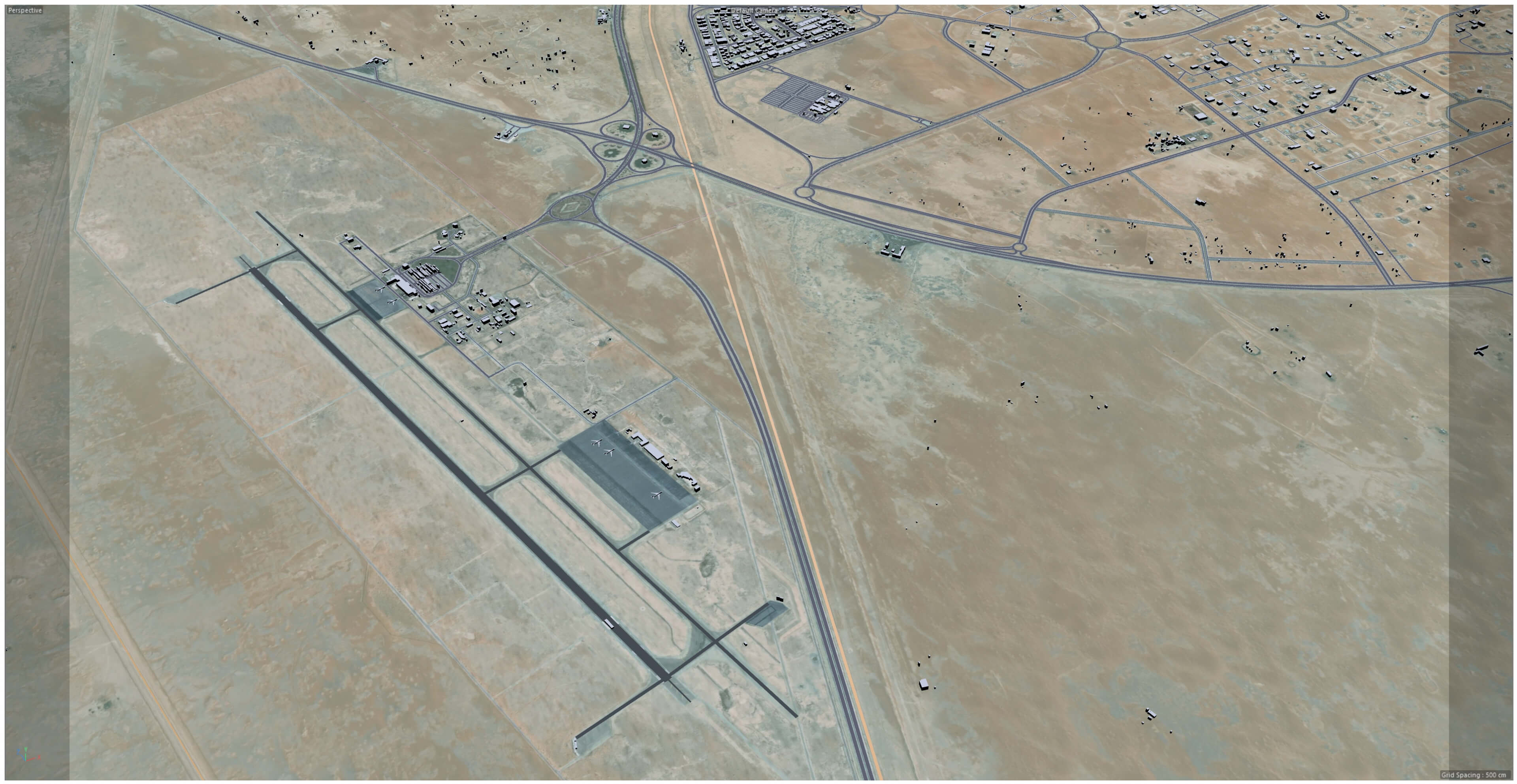 Al Hofuf City Saudi Arabia 3D Model 30km by 3dstudio
