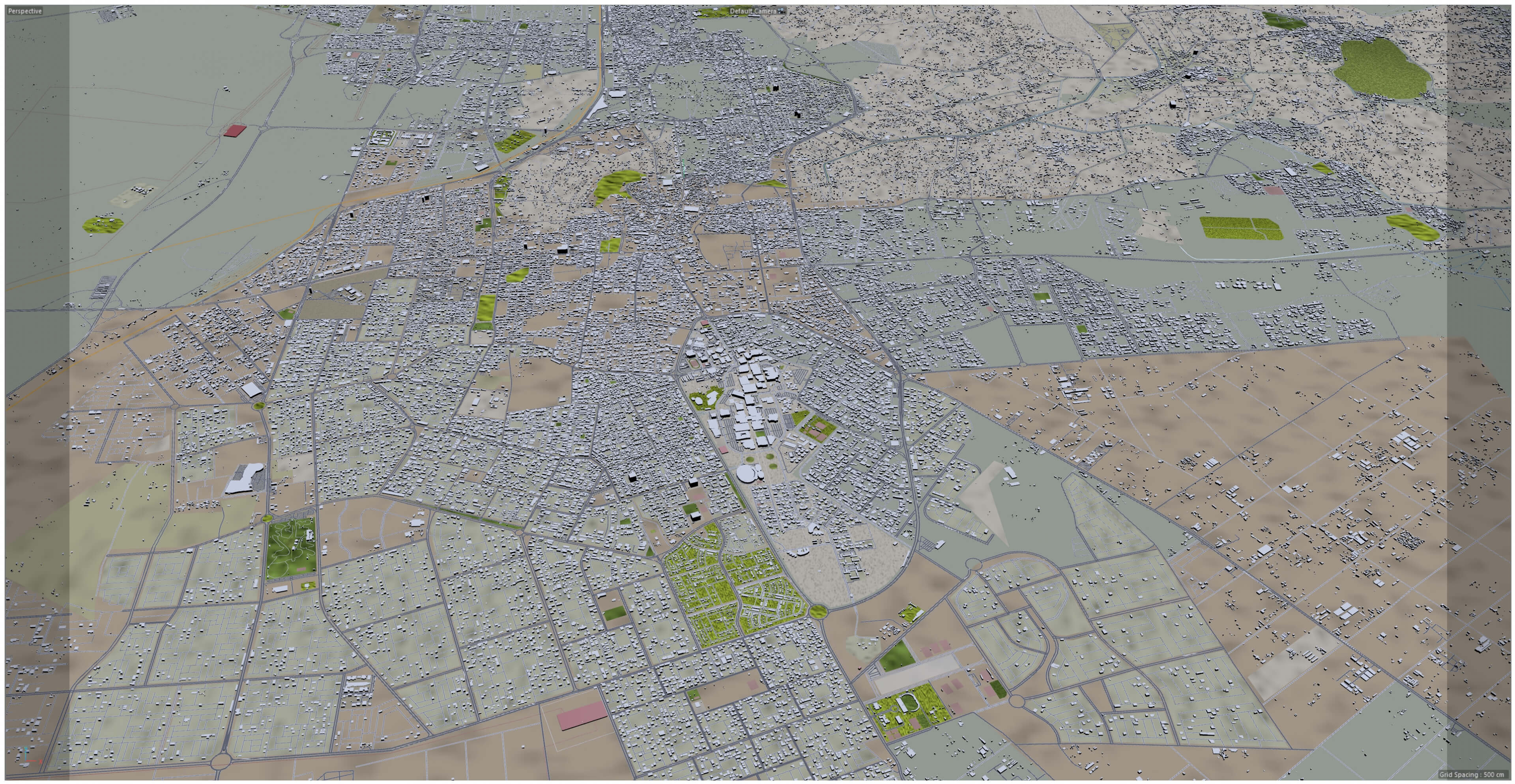 Al Hofuf City Saudi Arabia 3D Model 30km by 3dstudio