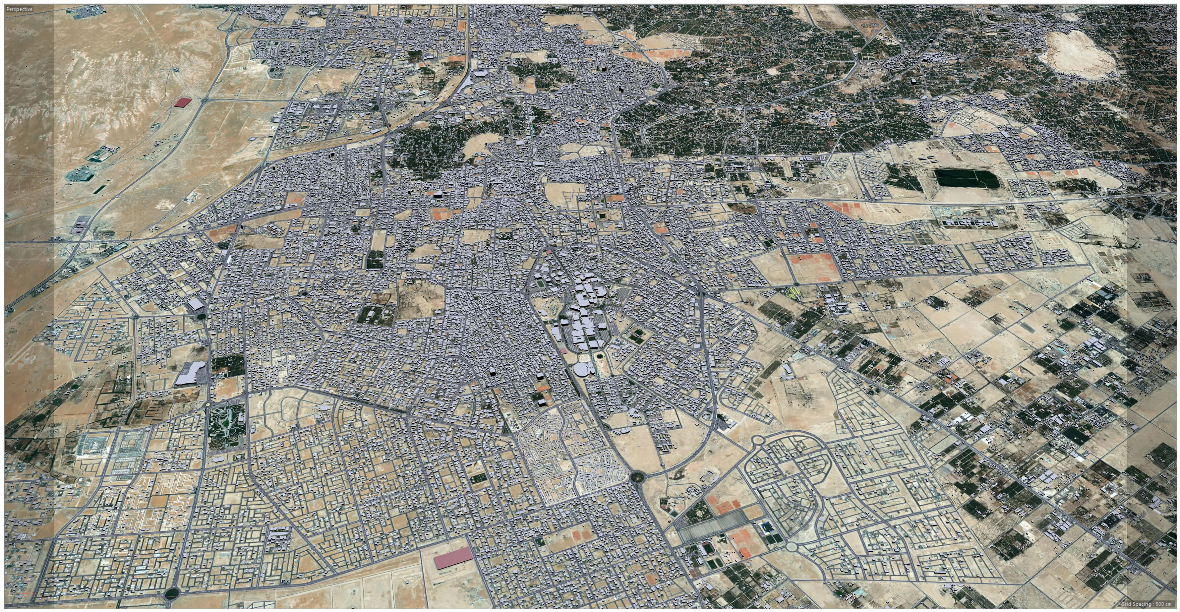 Al Hofuf City Saudi Arabia 3D Model 30km by 3dstudio