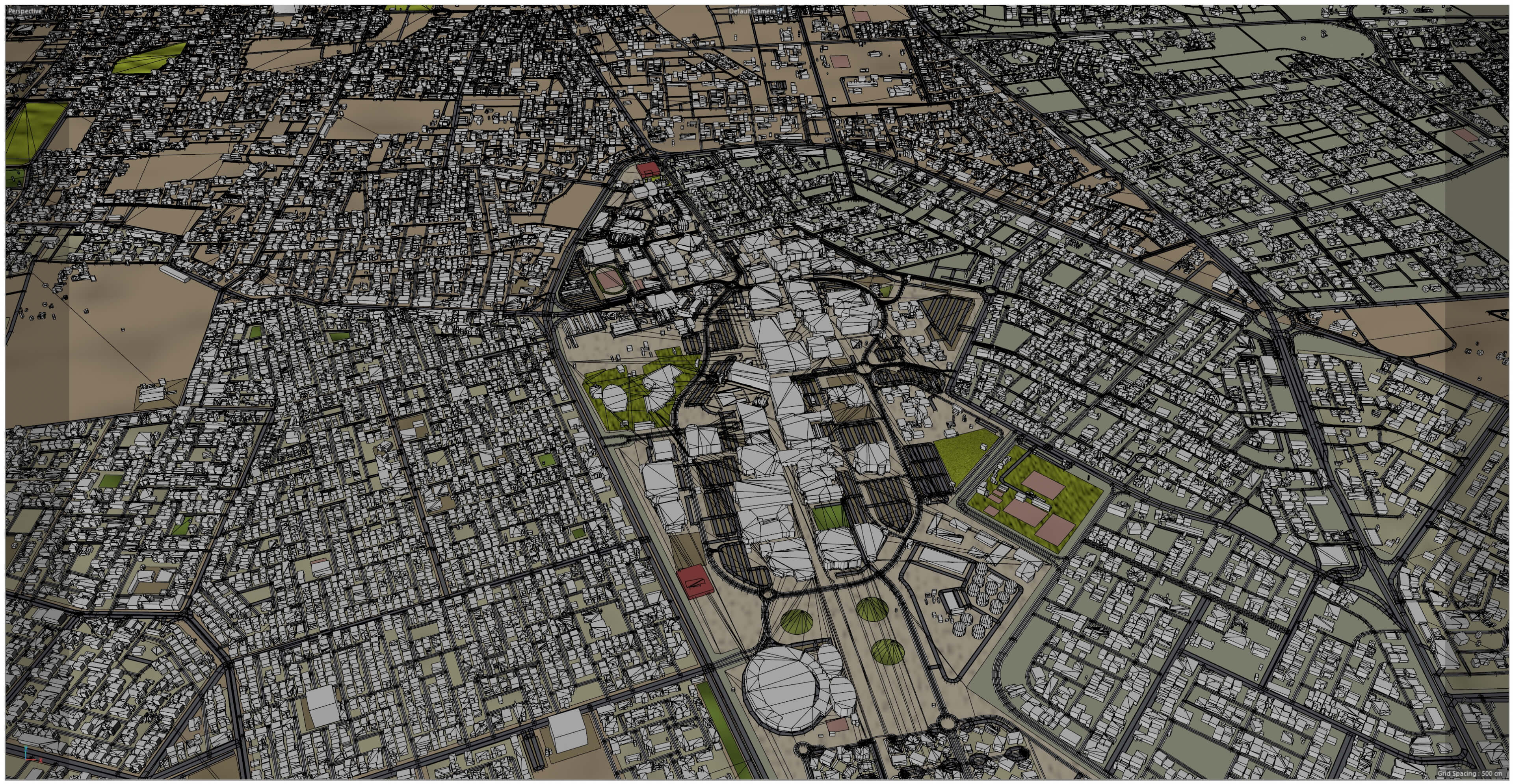 Al Hofuf City Saudi Arabia 3D Model 30km by 3dstudio