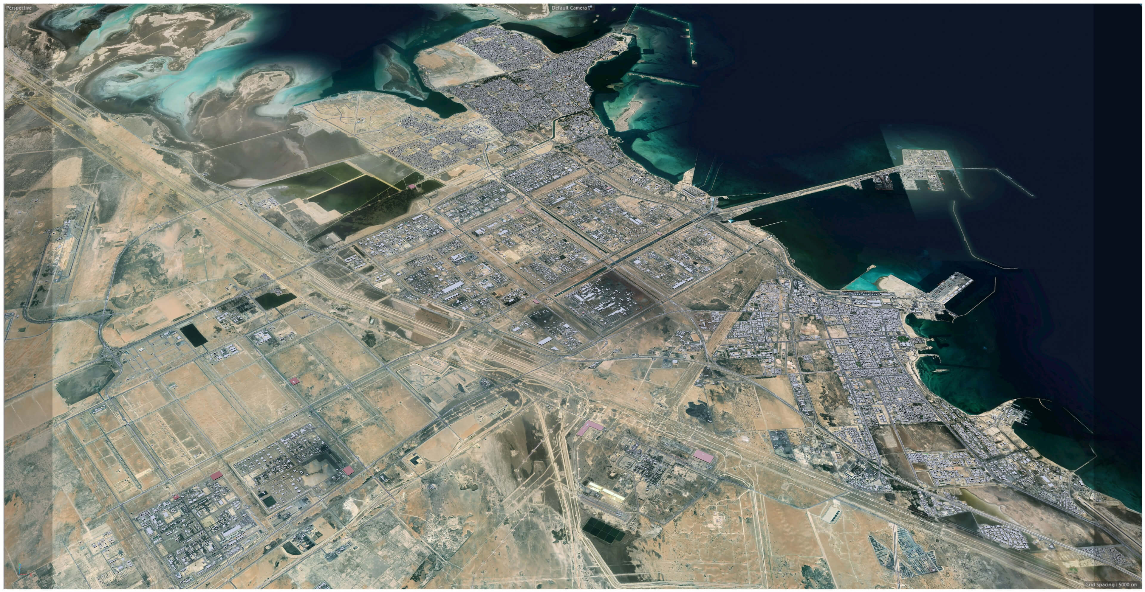 Al Jubail and Fanateer Beach Saudi Arabia 60km - 3D Model by 3dstudio