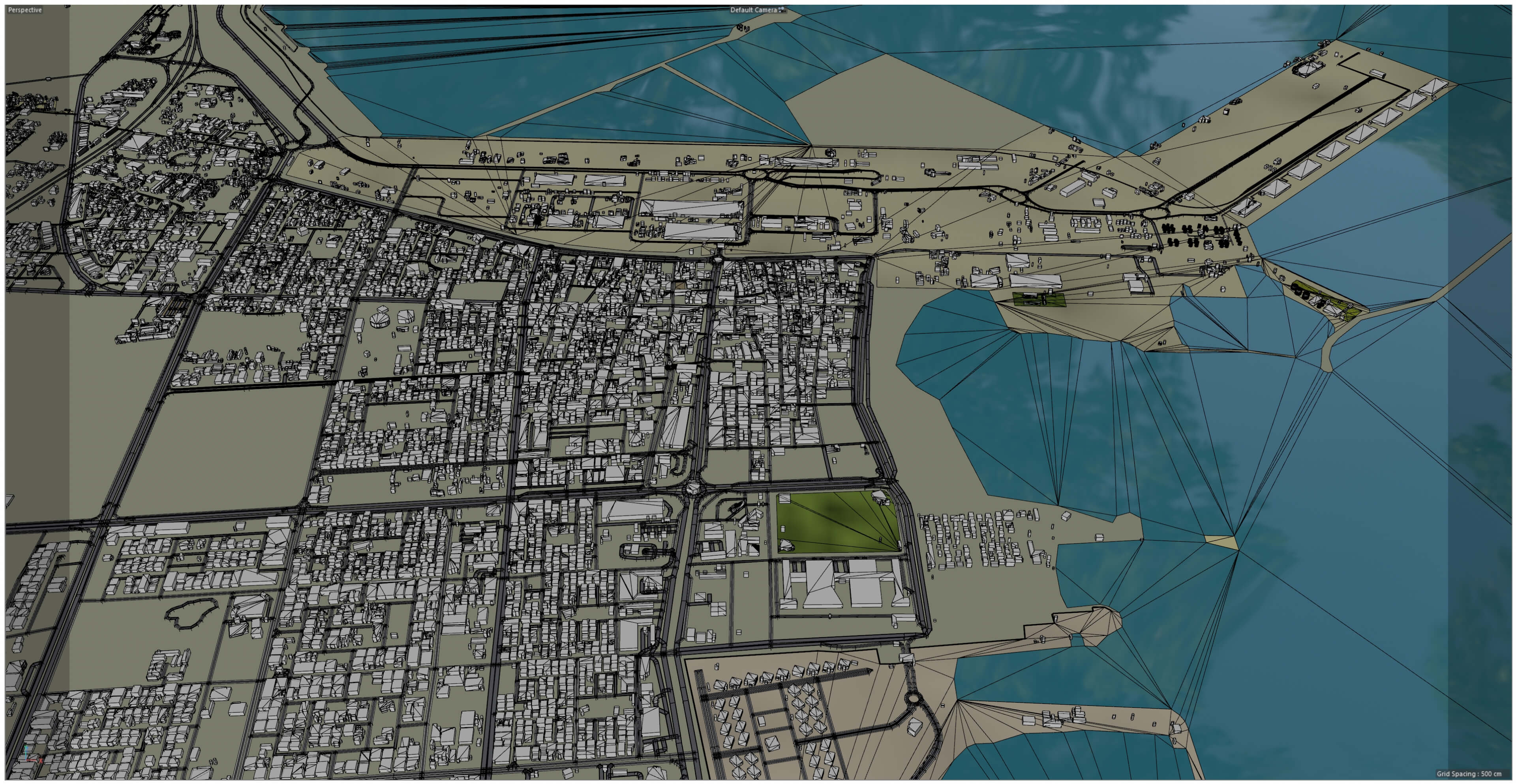 Al Jubail and Fanateer Beach Saudi Arabia 60km - 3D Model by 3dstudio