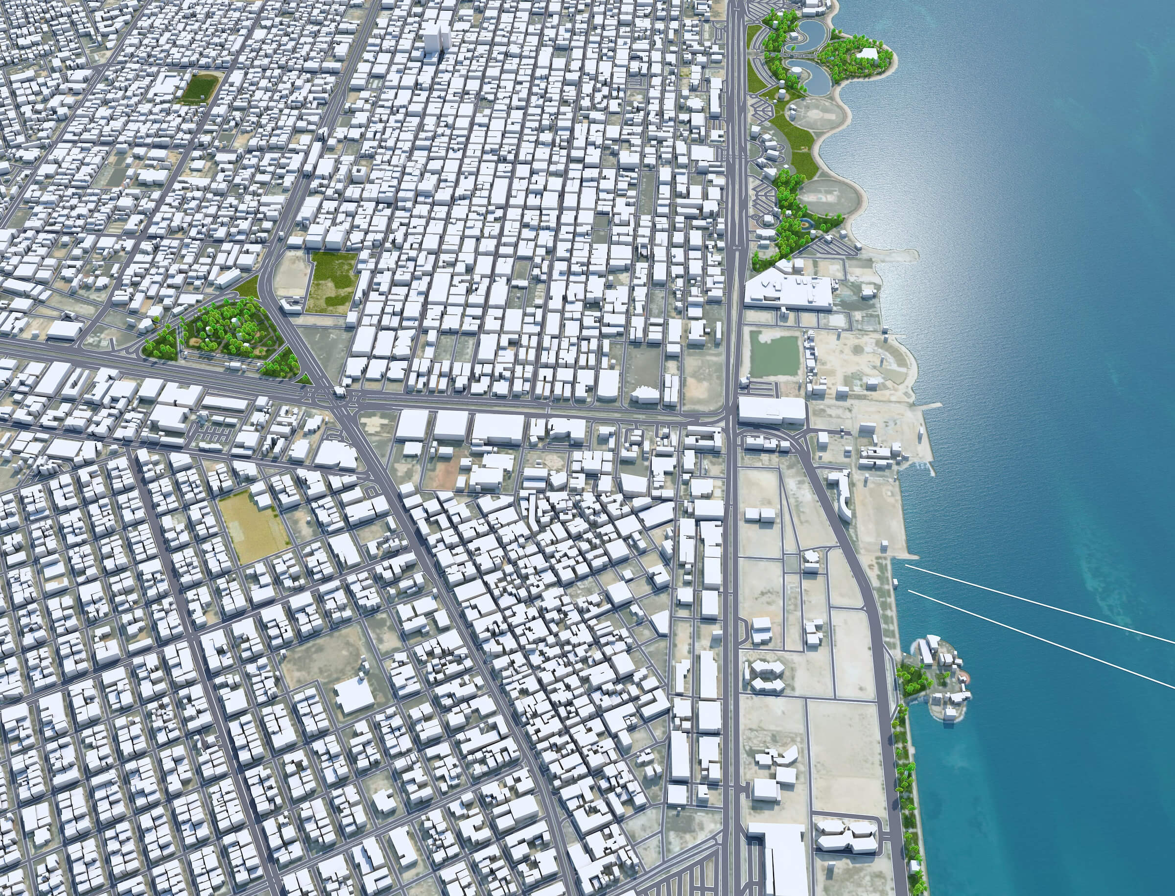 Al Khobar City Saudi Arabia 50km - 3D Model by 3dstudio